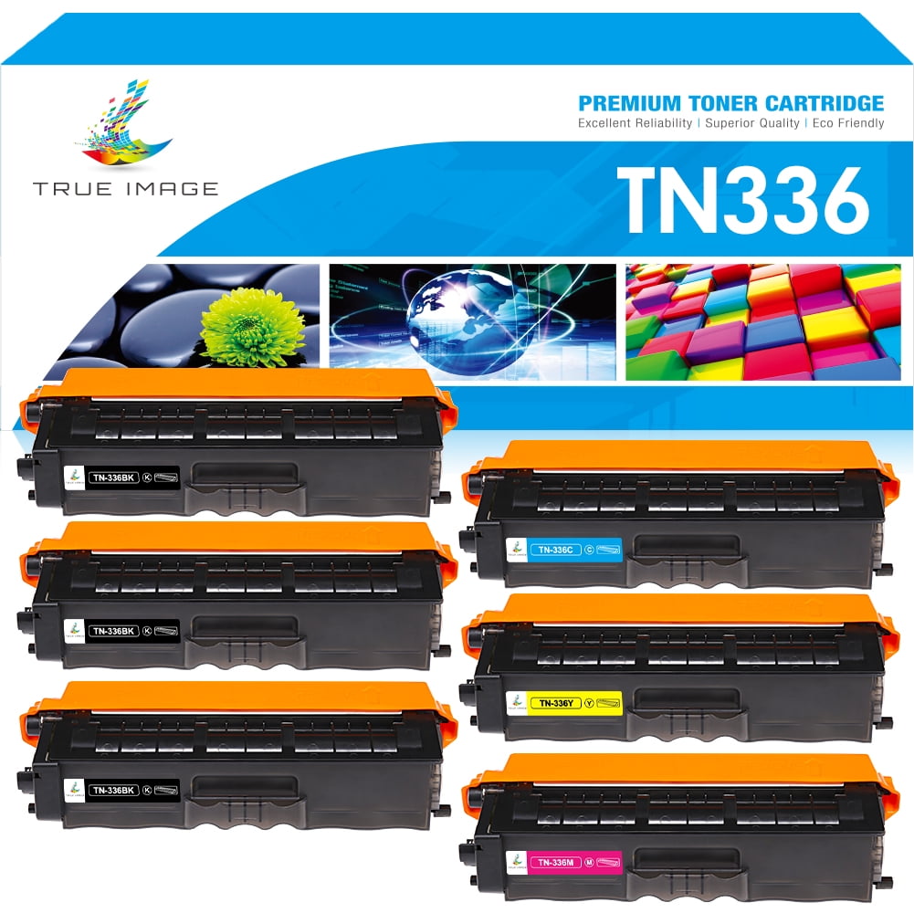 True Image 6-Pack Compatible Toner Cartridge for Brother TN-336BK TN336 ...