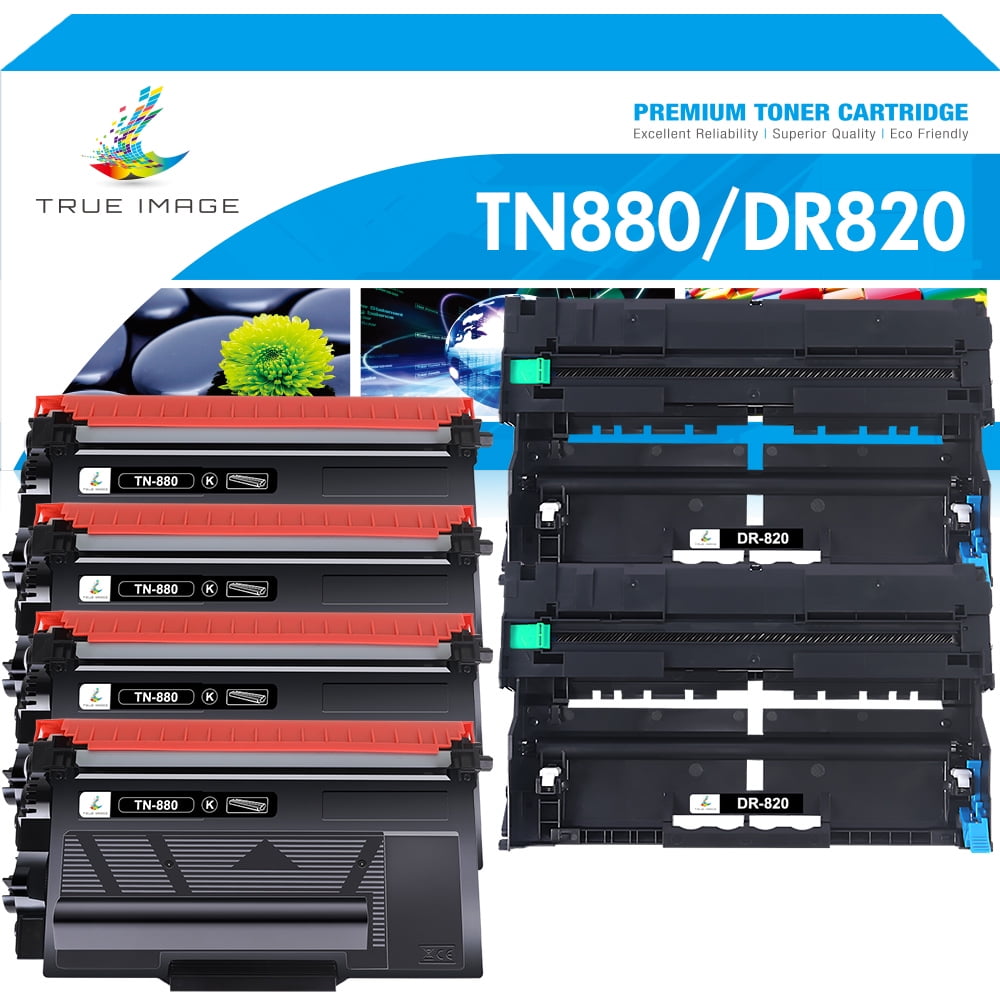True Image 6-Pack Compatible Toner Cartridge for Brother TN-880 & DR ...