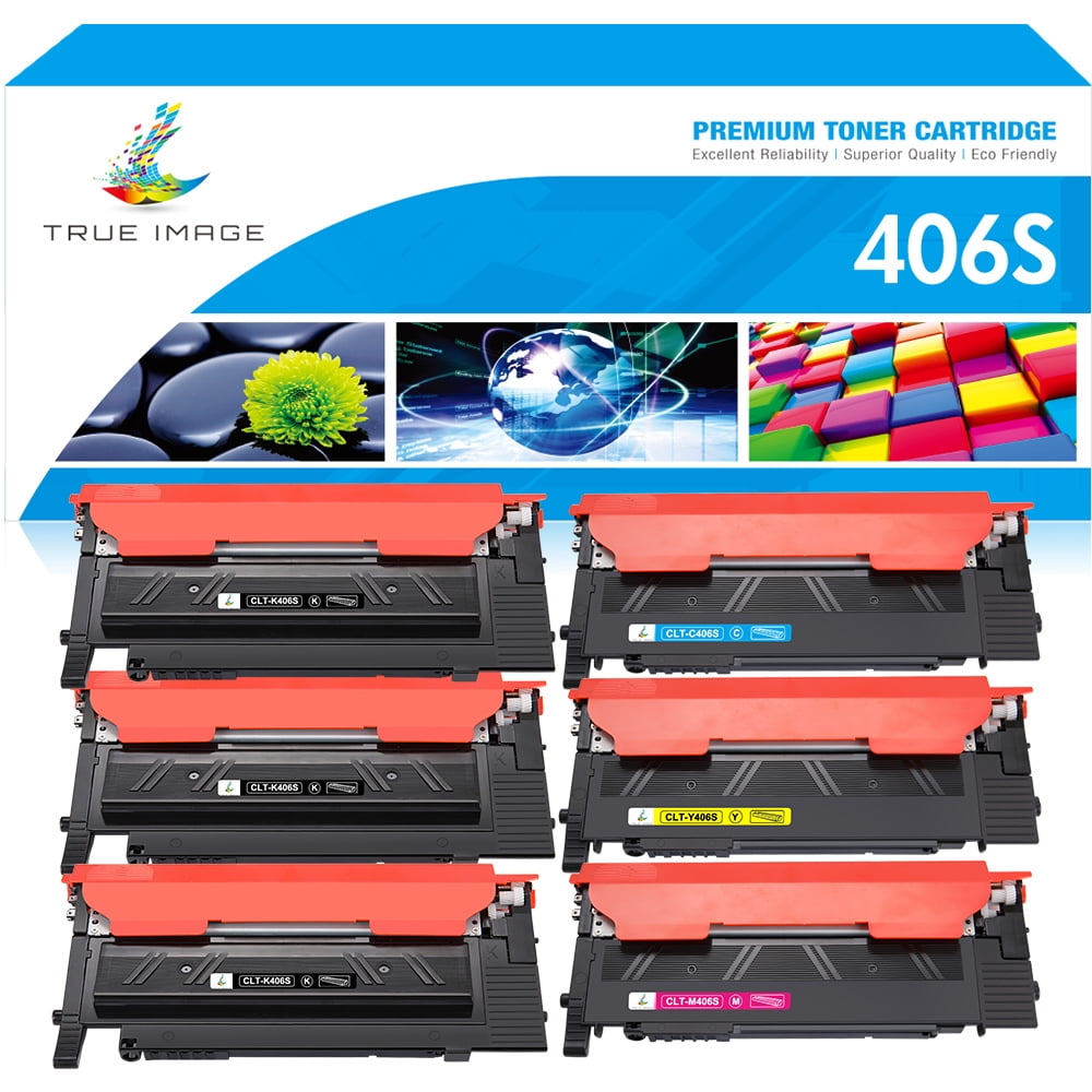 True Image 6-Pack Compatible Toner Cartridge for Samsung CLT-K406S 406S ...