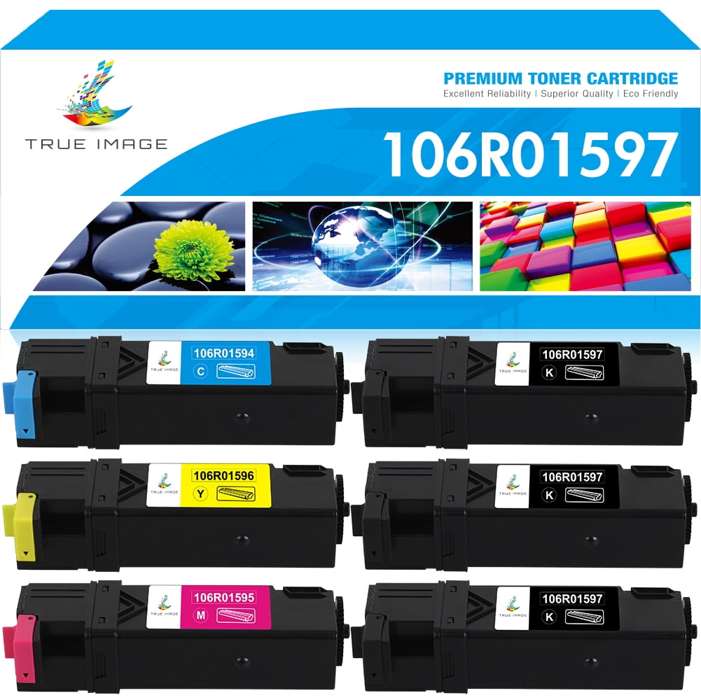 True Image 6-Pack Compatible Toner Cartridge for Xerox 106R01597 Work ...