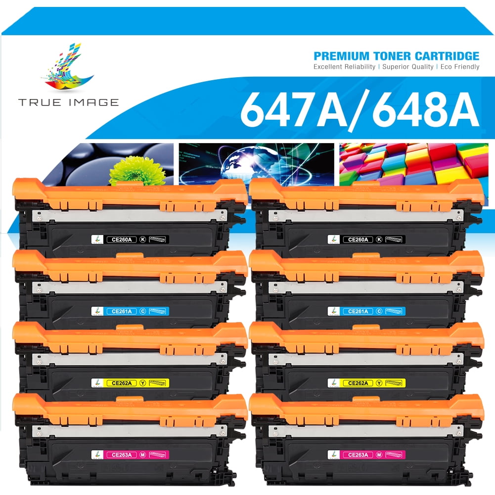 True Image 8-Pack Compatible Toner Cartridge for HP CE260A 647A 648A Work with LaserJet CP4025DN ...