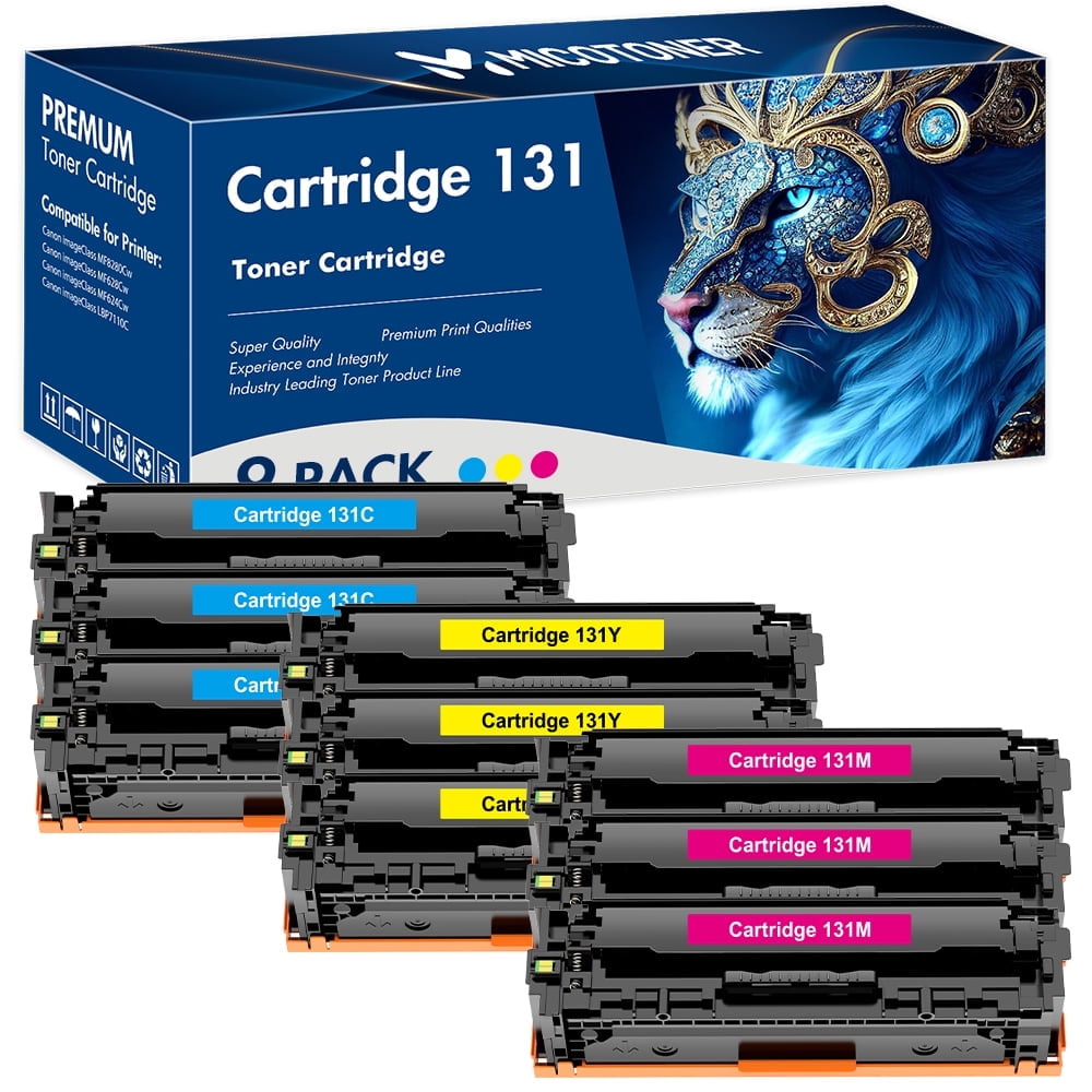 MICOTONER 9-Pack Compatible Toner Cartridge for Canon 131C imageCLASS ...