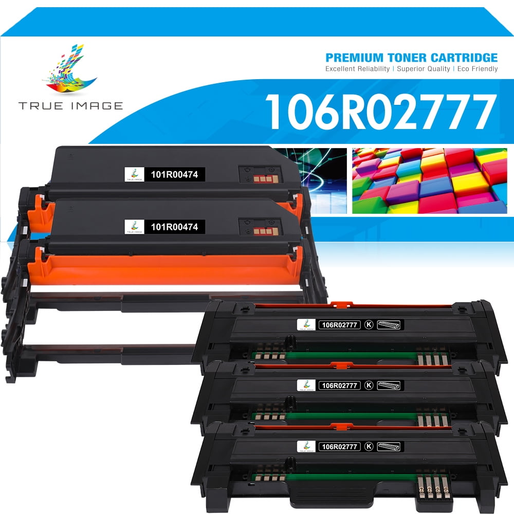 True Image Compatible Toner Cartridge & Drum Unit for HY 106R02777 101R00474 Xerox Phaser 3052 ...