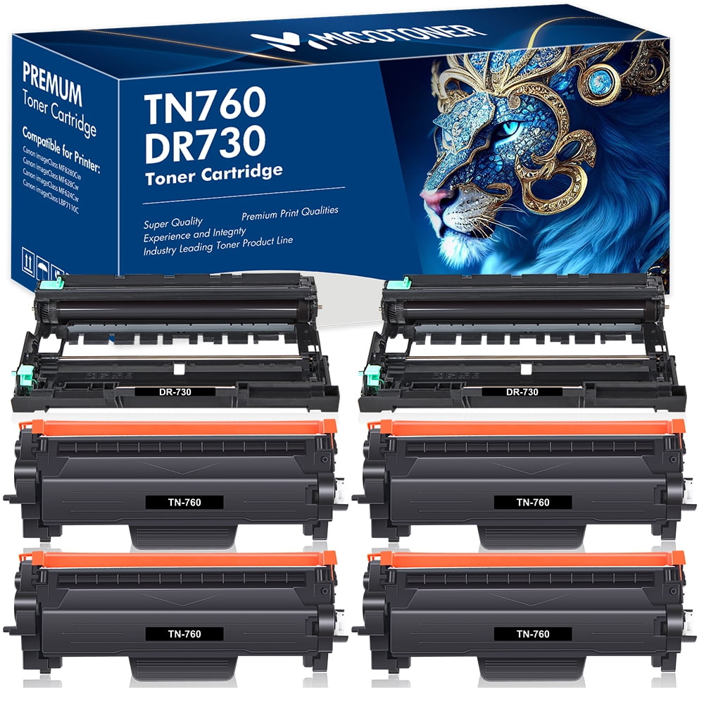 MICOTONER Compatible Toner Cartridge TN-760 & DR-730 Drum Unit for ...