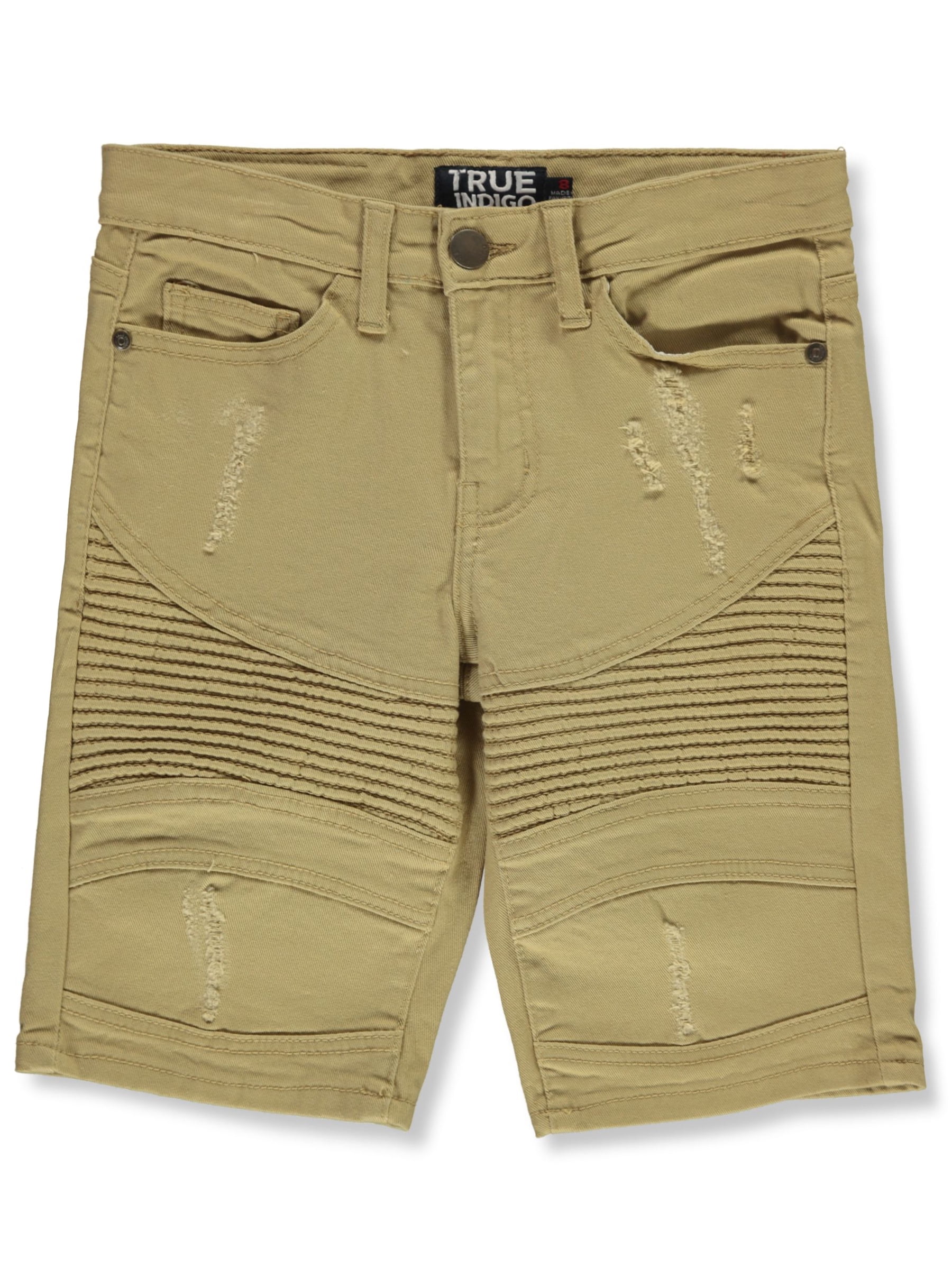 True Indigo Boys' Moto Denim Shorts Color: khaki Size: 2t - Walmart.com