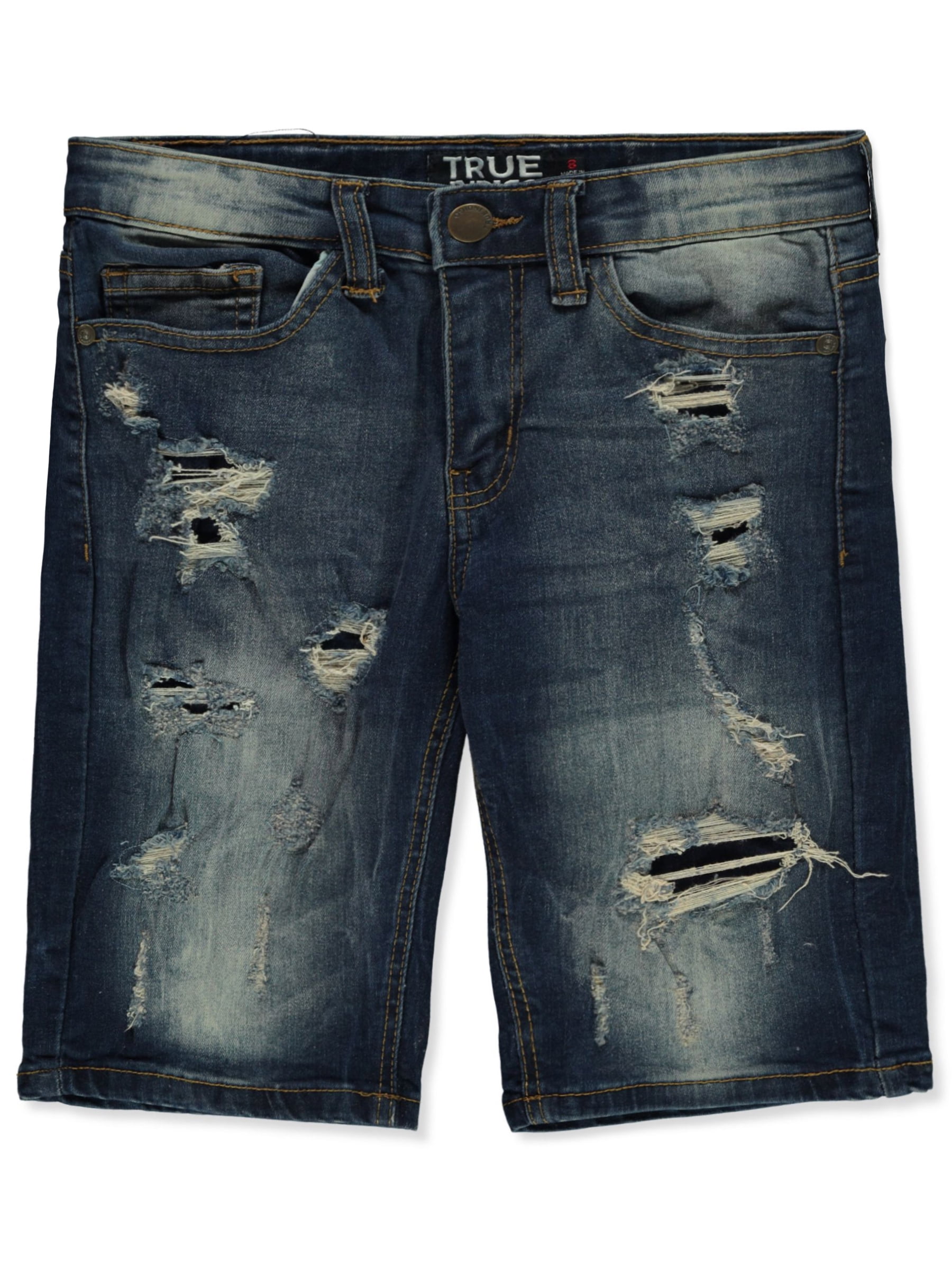 True Indigo Boys' Rip Repair Denim Shorts Color: indigo blue Size: 4 ...