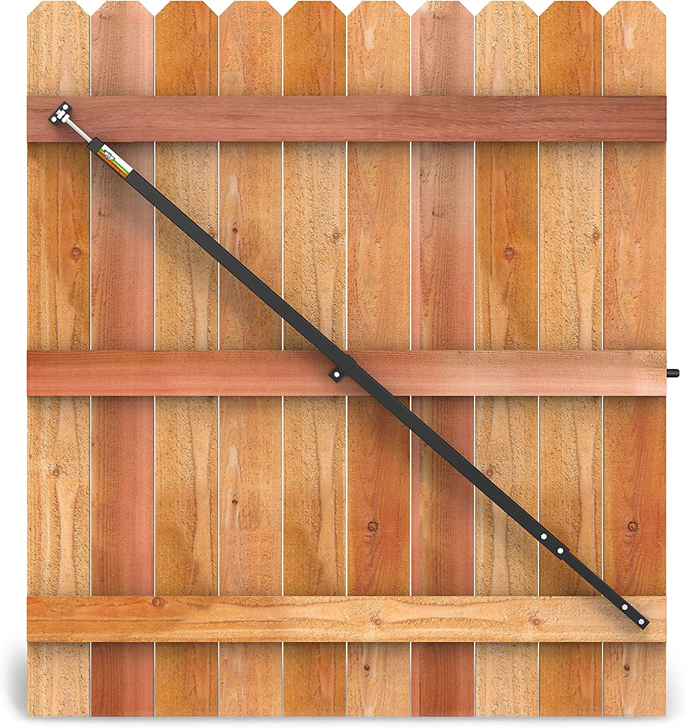 GOURE True Latch 8' Telescopic Gate Brace, Adjustable Anti-Sag Kit ...