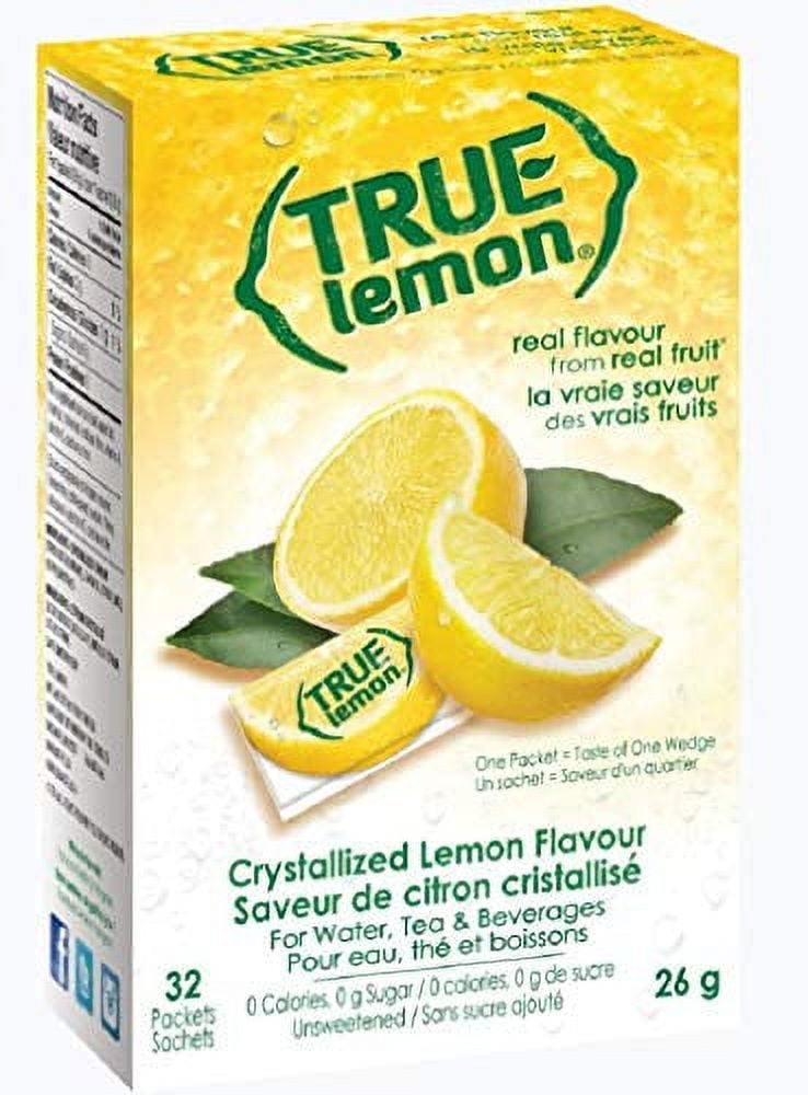 True Lemon, Crystallized Lemon Packets, Water Enhancer, 32-Count, No Calories or Sugars ...