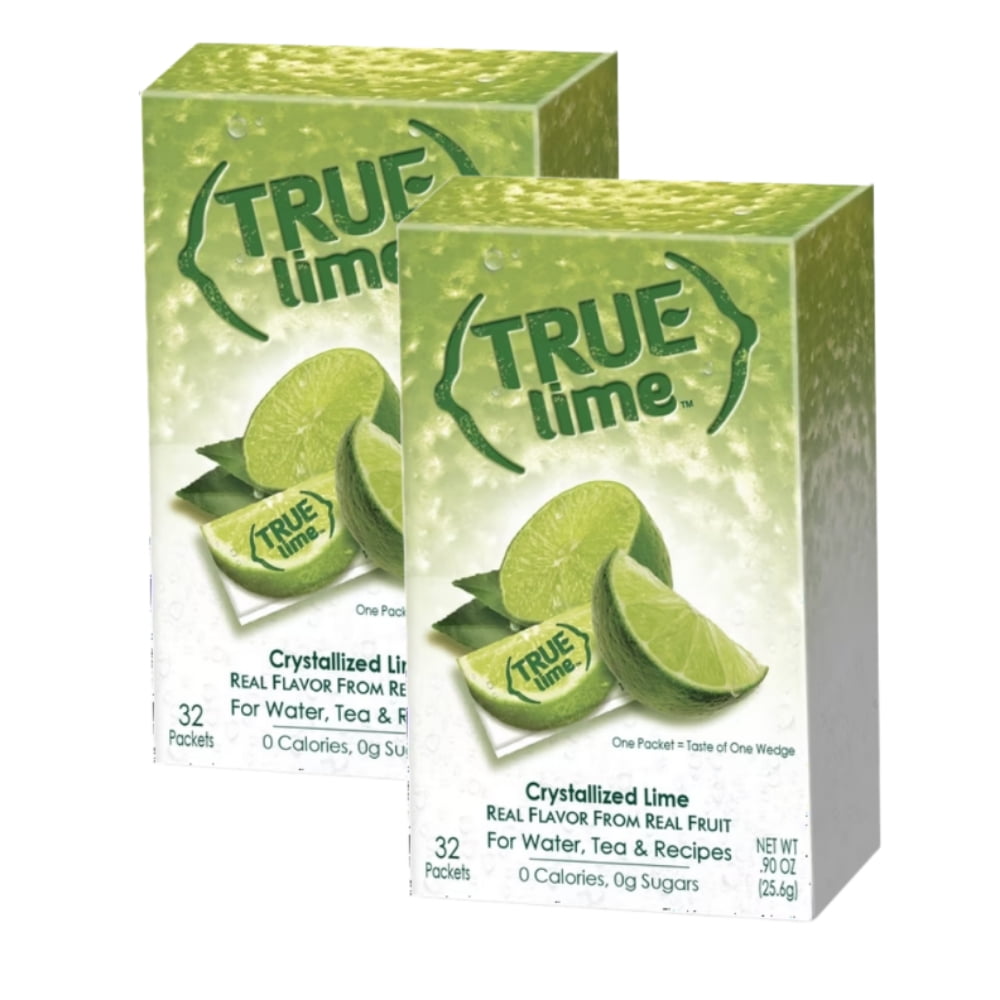 True Lemon Drink Mix, Lime, 32 Packets, 1 Box (2 Pack) - Walmart.com