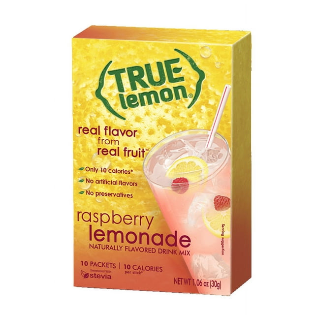 True Lemon Raspberry Lemonade Drink Mix (Pack of 2) - Walmart.com