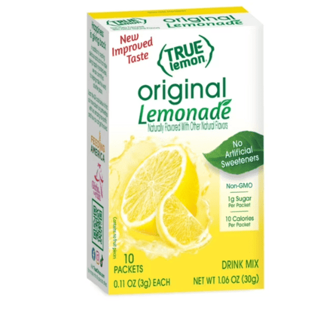True Lemon Original Lemonade Drink Mix Powder, No Artificial Sweeteners ...