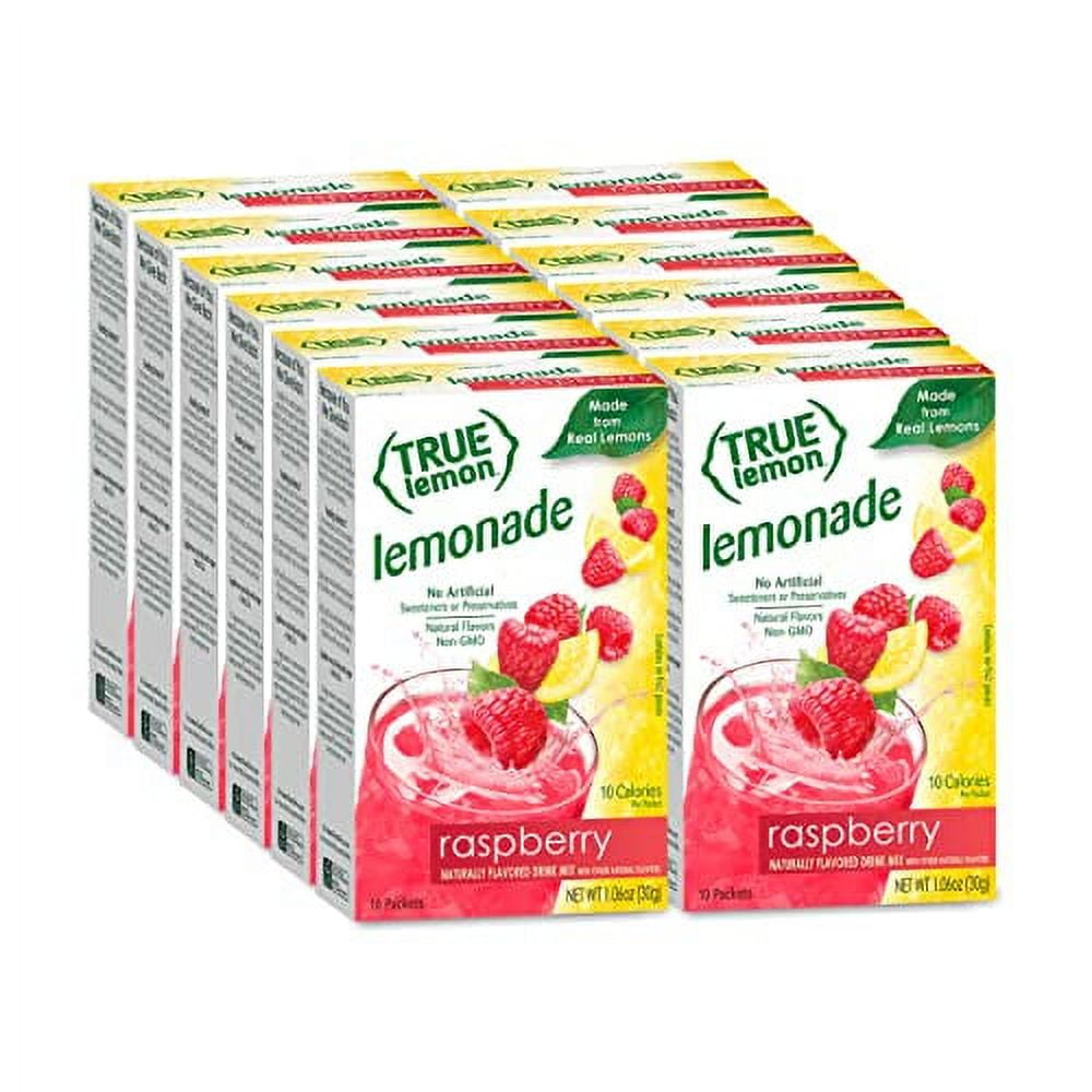 True Lemon Raspberry Lemonade Water Enhancer Drink Mix (12 Pack of 10 ...