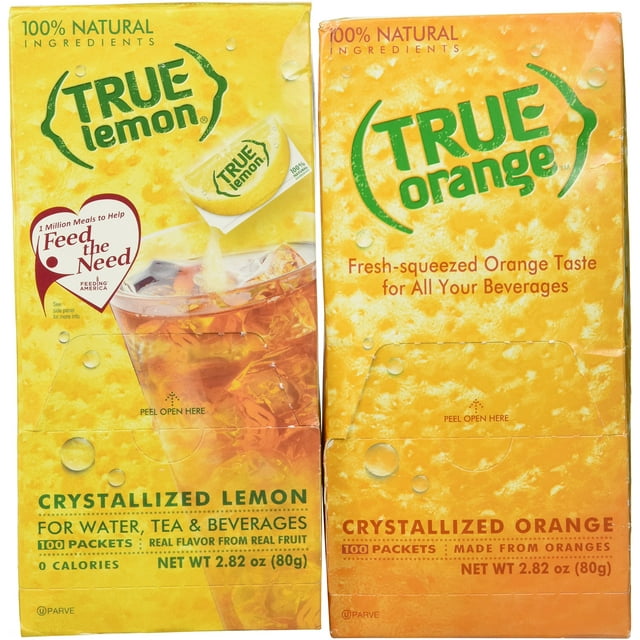 True Lemon And True Orange Dispenser Packets 100Ct (2Pk Variety ...