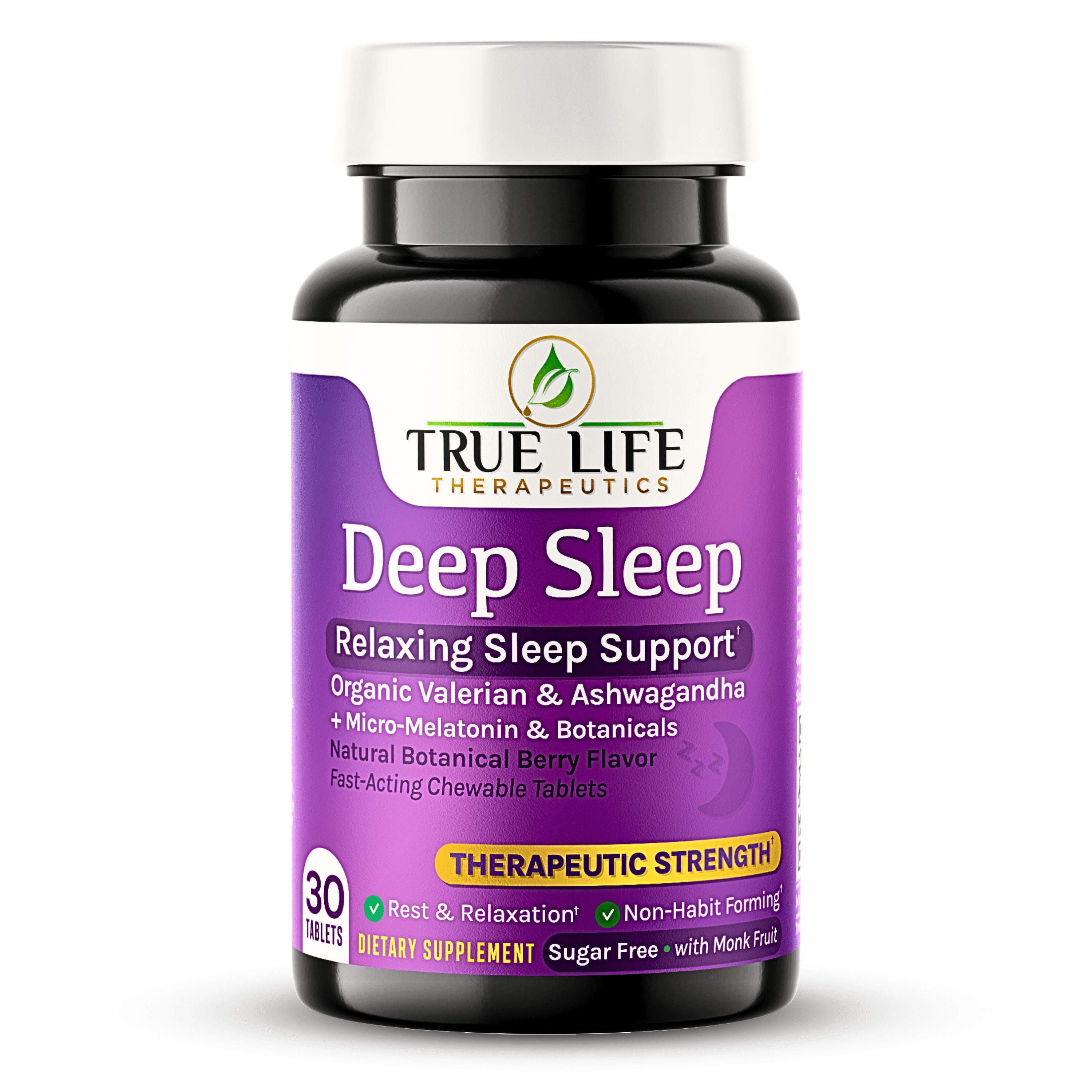 True Life Therapeutics Sleep Support Chewables, Valerian + Melatonin ...
