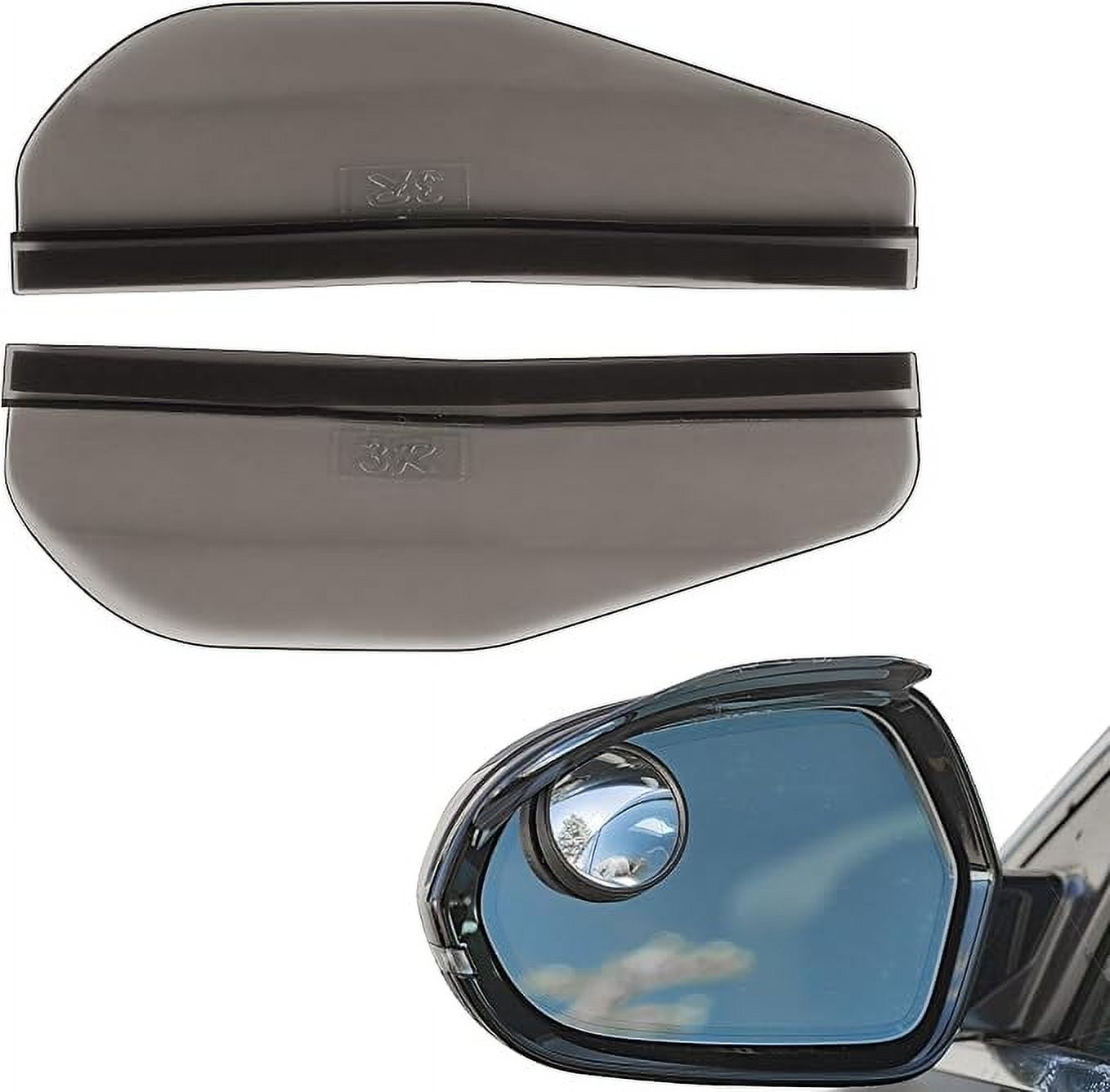 True Line Automotive 2 PCS Side Mirror Rain Guard - Carbon Fiber Rear ...