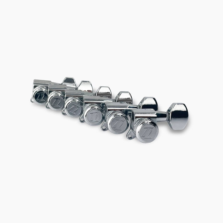 True Lok Mid Size Locking Tuners, 6-In-Line, Staggered Posts, Chrome ...