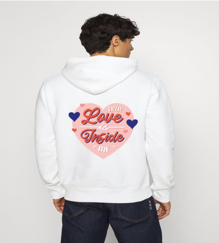True Love Is Inside Me Lettering Hoodie Featuring an Inspirational and ...