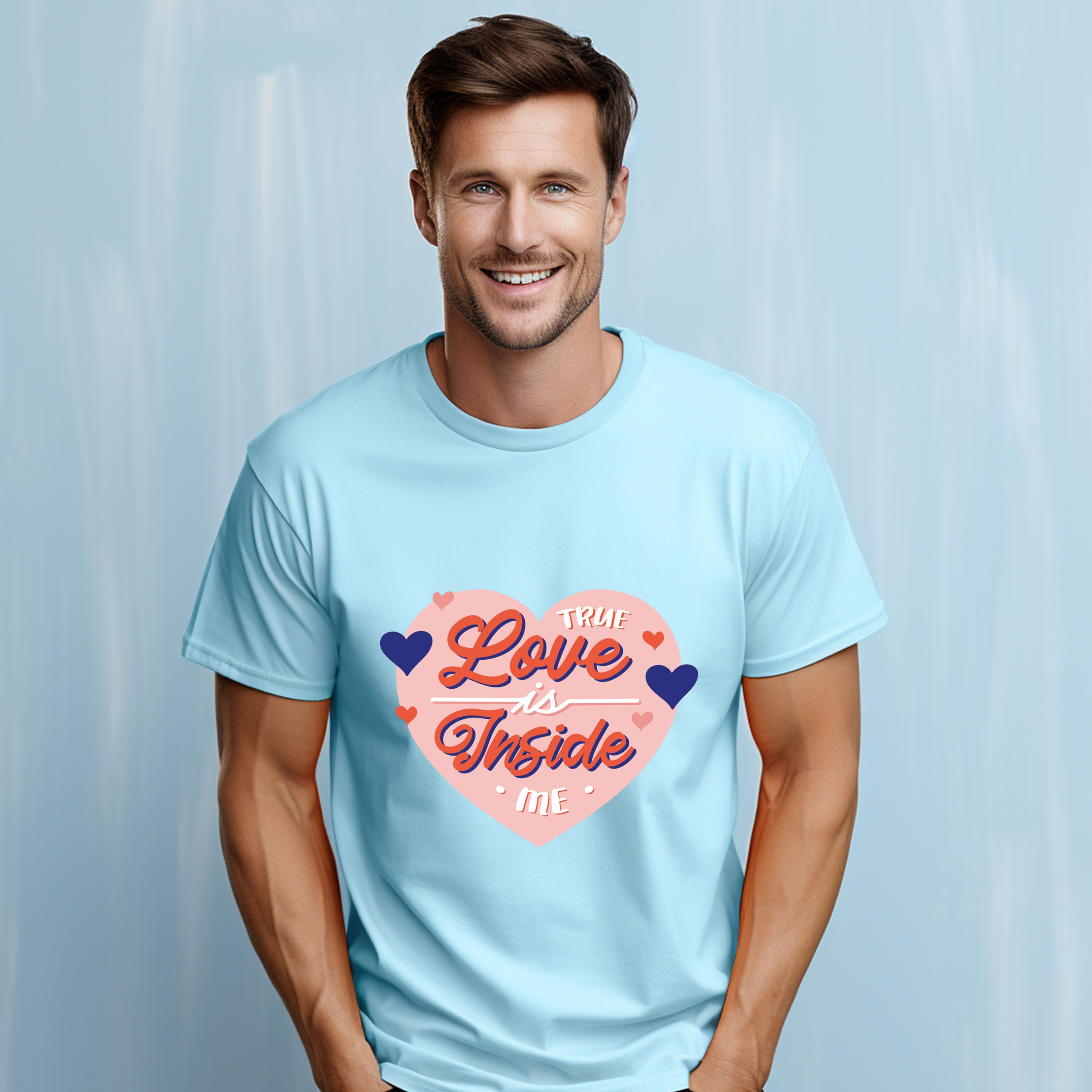 True Love Is Inside Me Lettering T-Shirt Featuring an Inspirational and ...