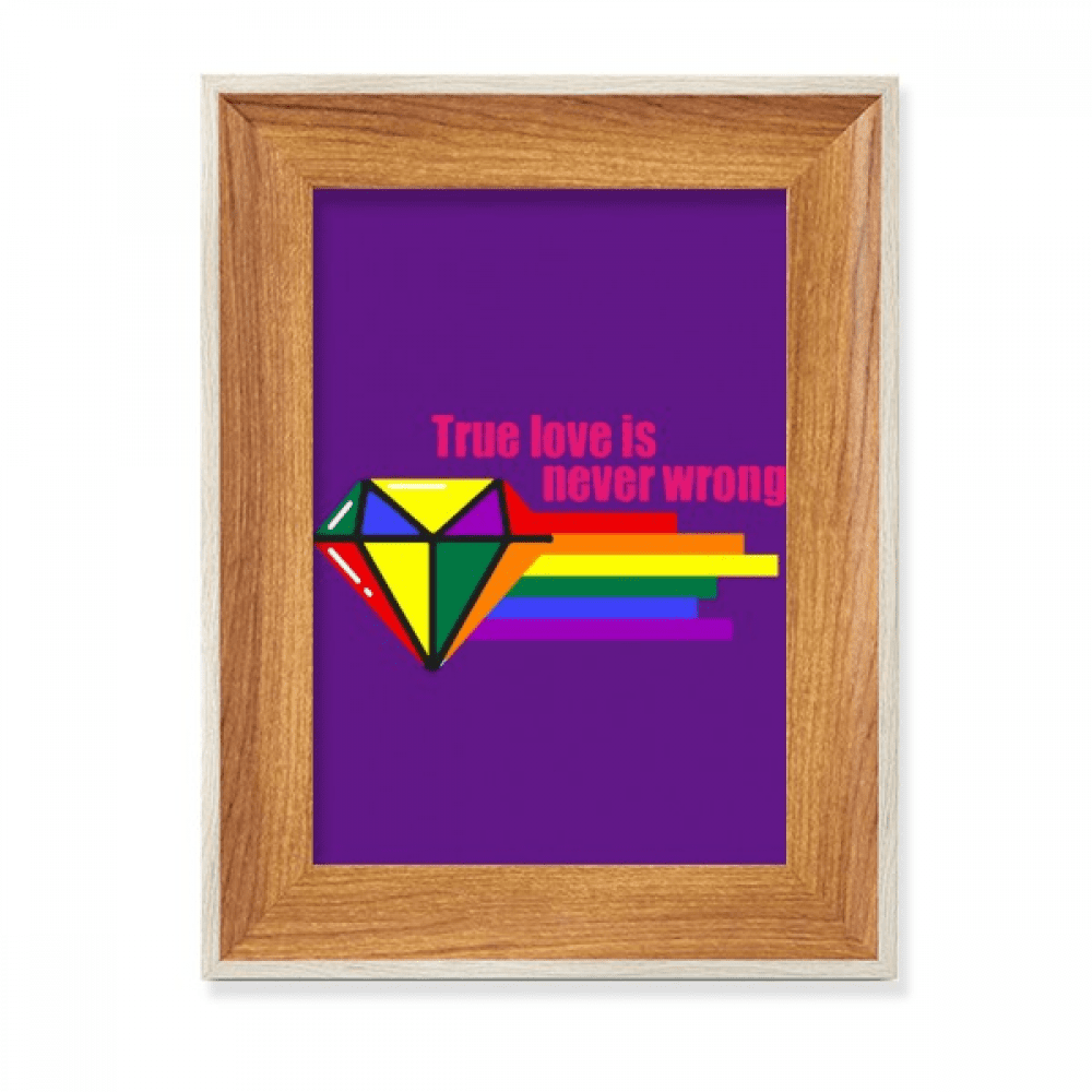 True Love Is Never Wrong Desktop Wooden Photo Frame Display Picture Art ...