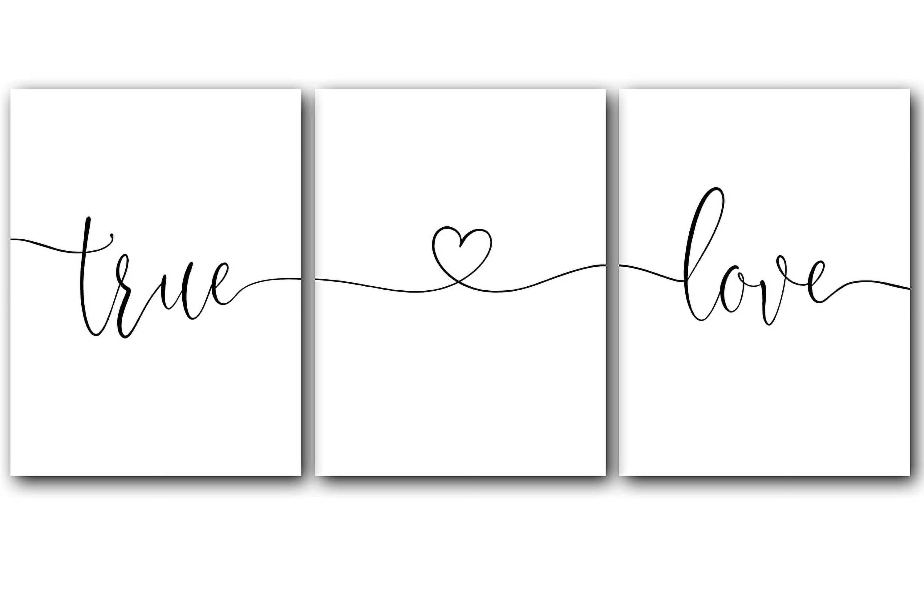 True Love, Romantic Posters, Set of 3 Poster Prints, Home Wall Décor ...