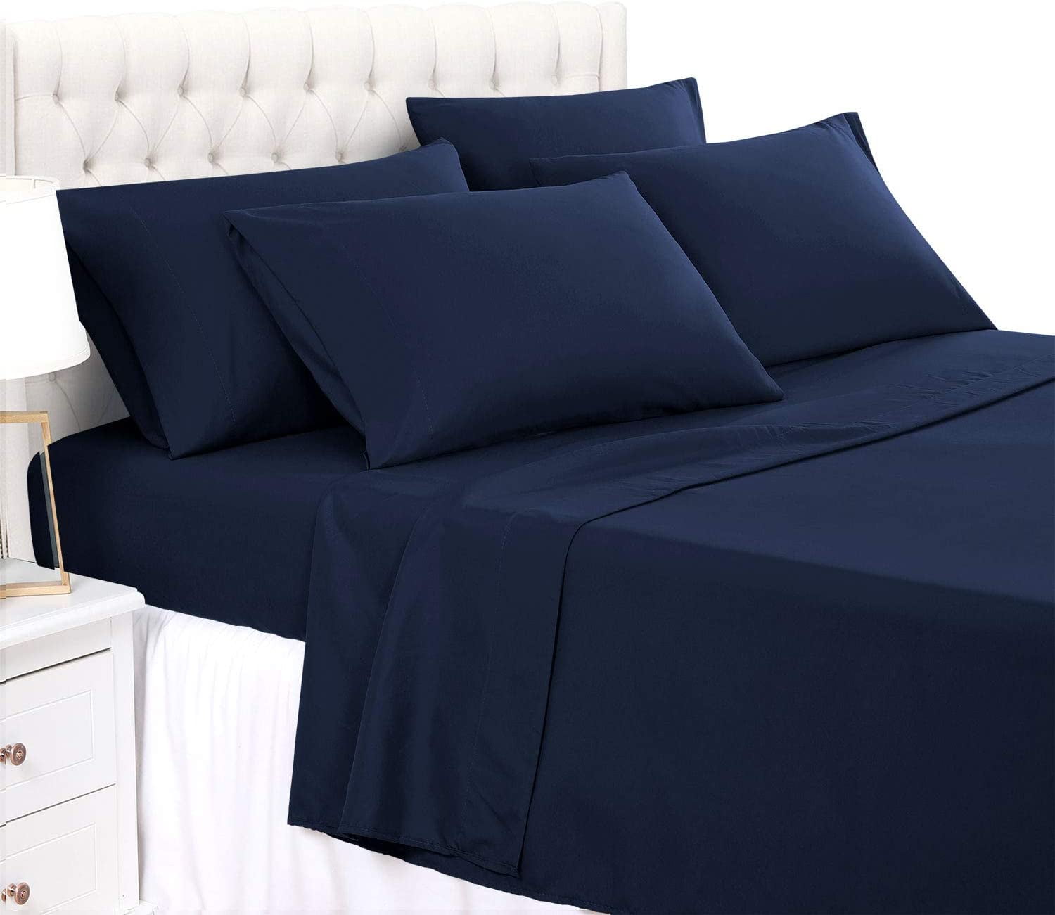 True Luxury Pure Heavy Rich Pima Cotton 4-Piece Bed Sheets Set Emperor ...