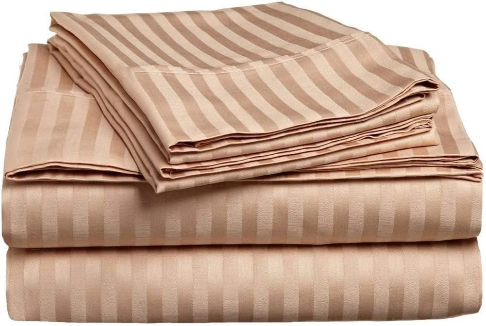 True Luxury Pure Heavy Rich Pima Cotton 4-Piece Bed Sheets Set Emperor ...