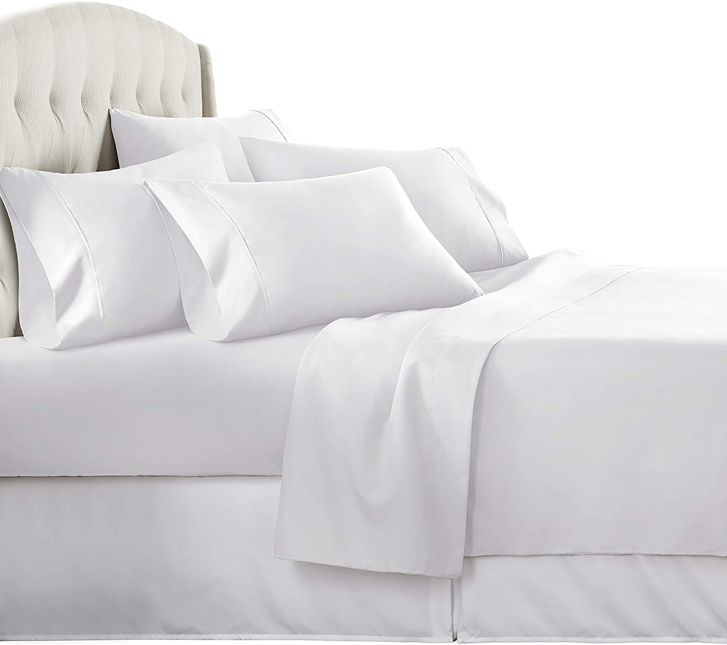 True Luxury Pure Heavy Rich Pima Cotton 6-Piece Bed Sheets Set Queen ...