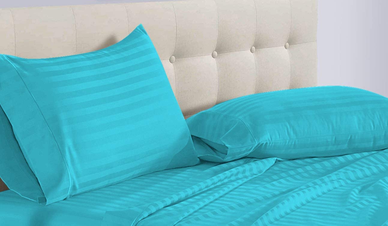True Luxury Pure Heavy Rich Pima Cotton 4-Piece Bed Sheets Set Grand ...