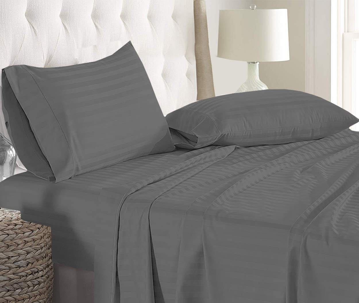 True Luxury Pure Heavy Rich Pima Cotton 6-Piece Bed Sheets Set Queen ...