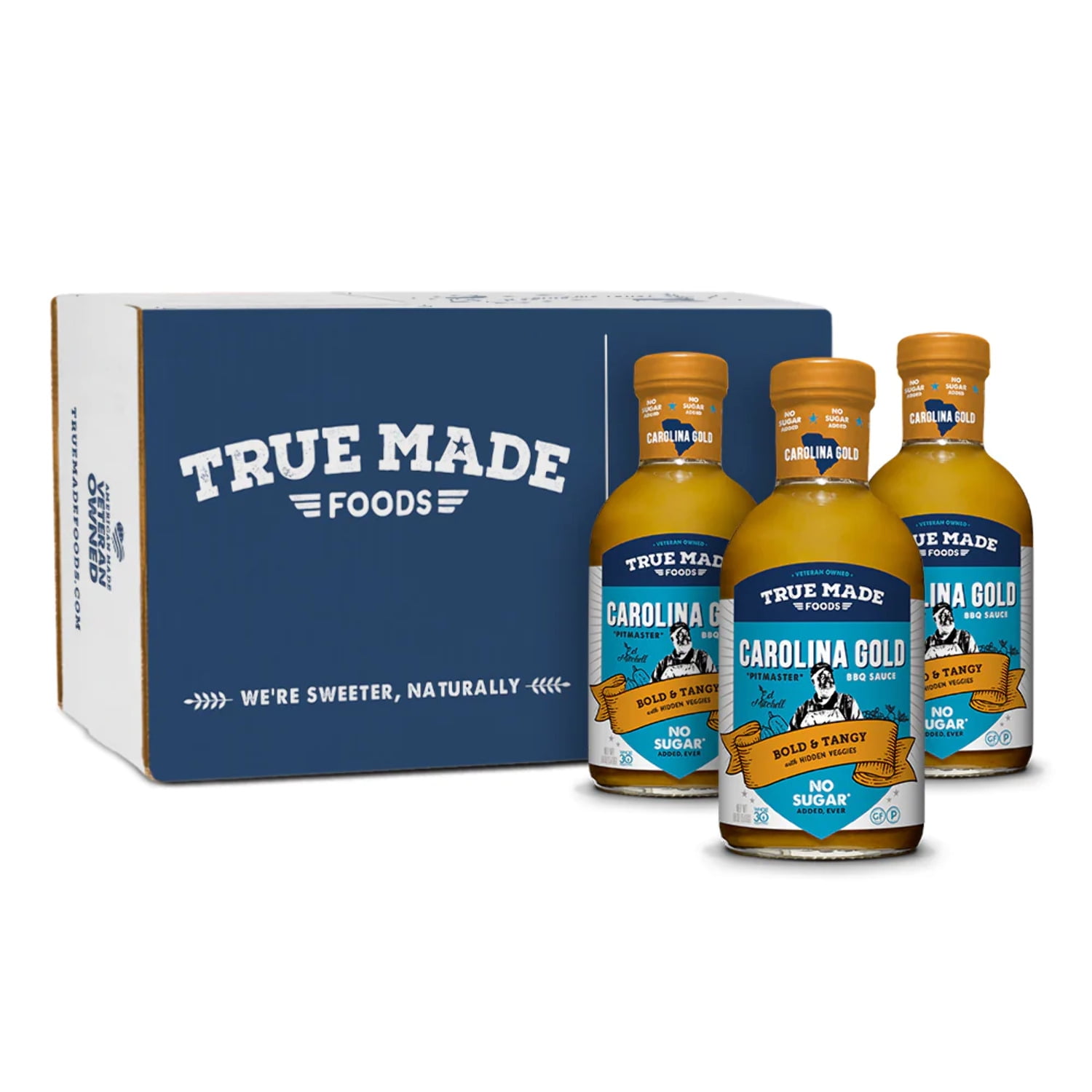 True Made Foods Carolina Gold BBQ Sauce, Tangy and Bold, No Sugar Added ...