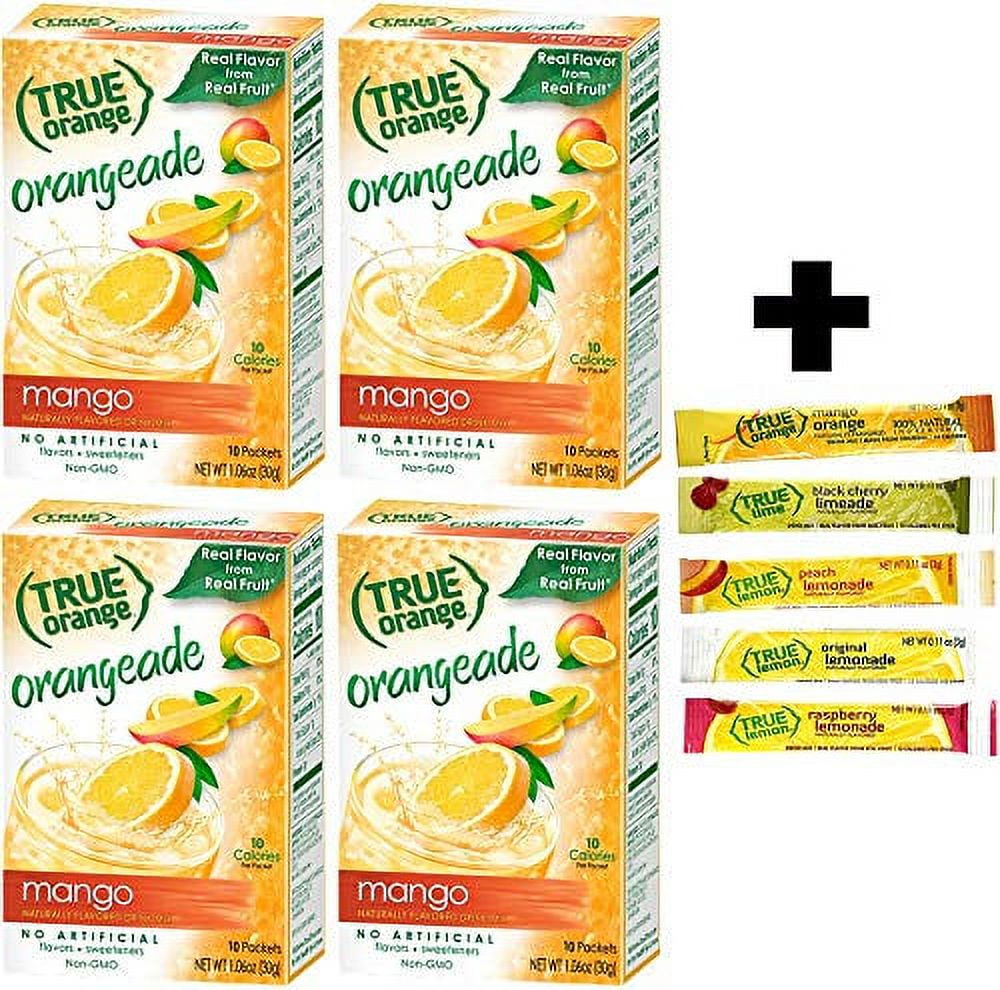 True Mango Orange Drink Mix, 10-count (Pack of 4) with 5 FREE Lemonade ...