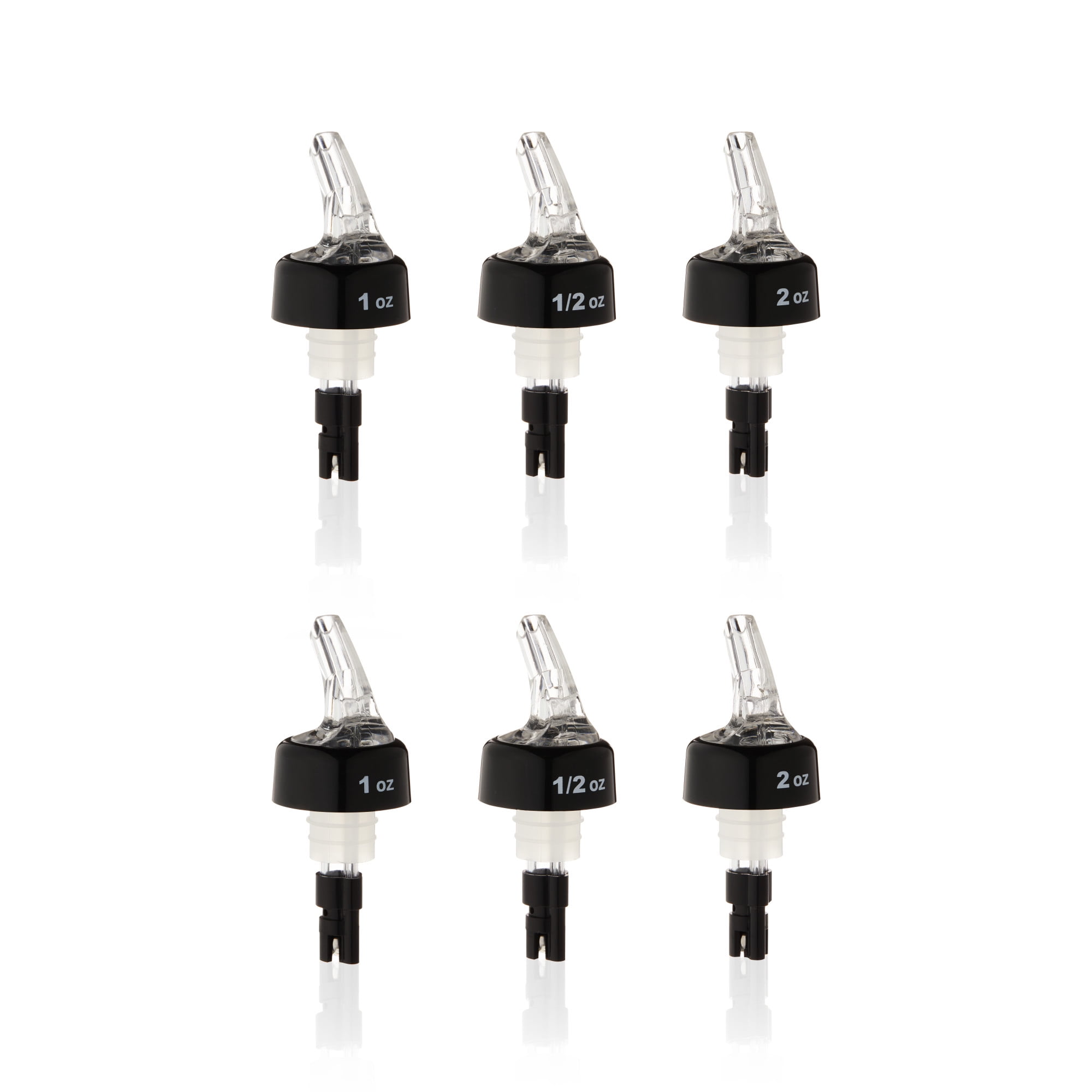 True Ace Measured Liquor Pourers, Pour Spouts 0.5oz, 1oz, 2oz, Set of 6 ...