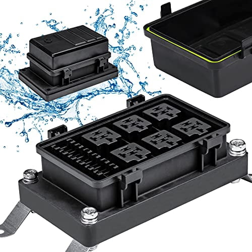 True Mods 12V DC Auto Waterproof Fuse 5-Pin Relay Box Block [6 Bosch ...