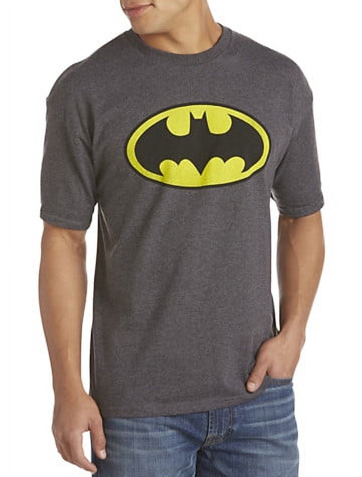 Batman Men's & Big Men's Classic Logo Reflective Graphic Tee, Sizes S ...