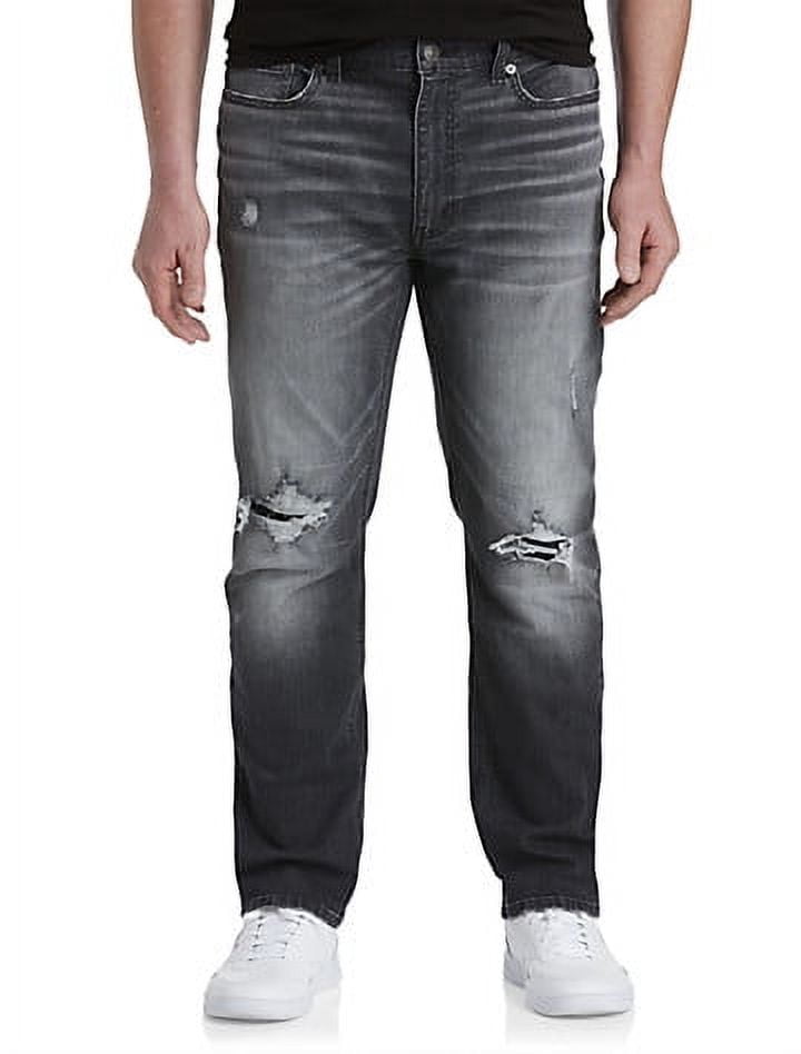 True Nation by DXL Men's Big and Tall Destructed Grey Tapered-Fit ...