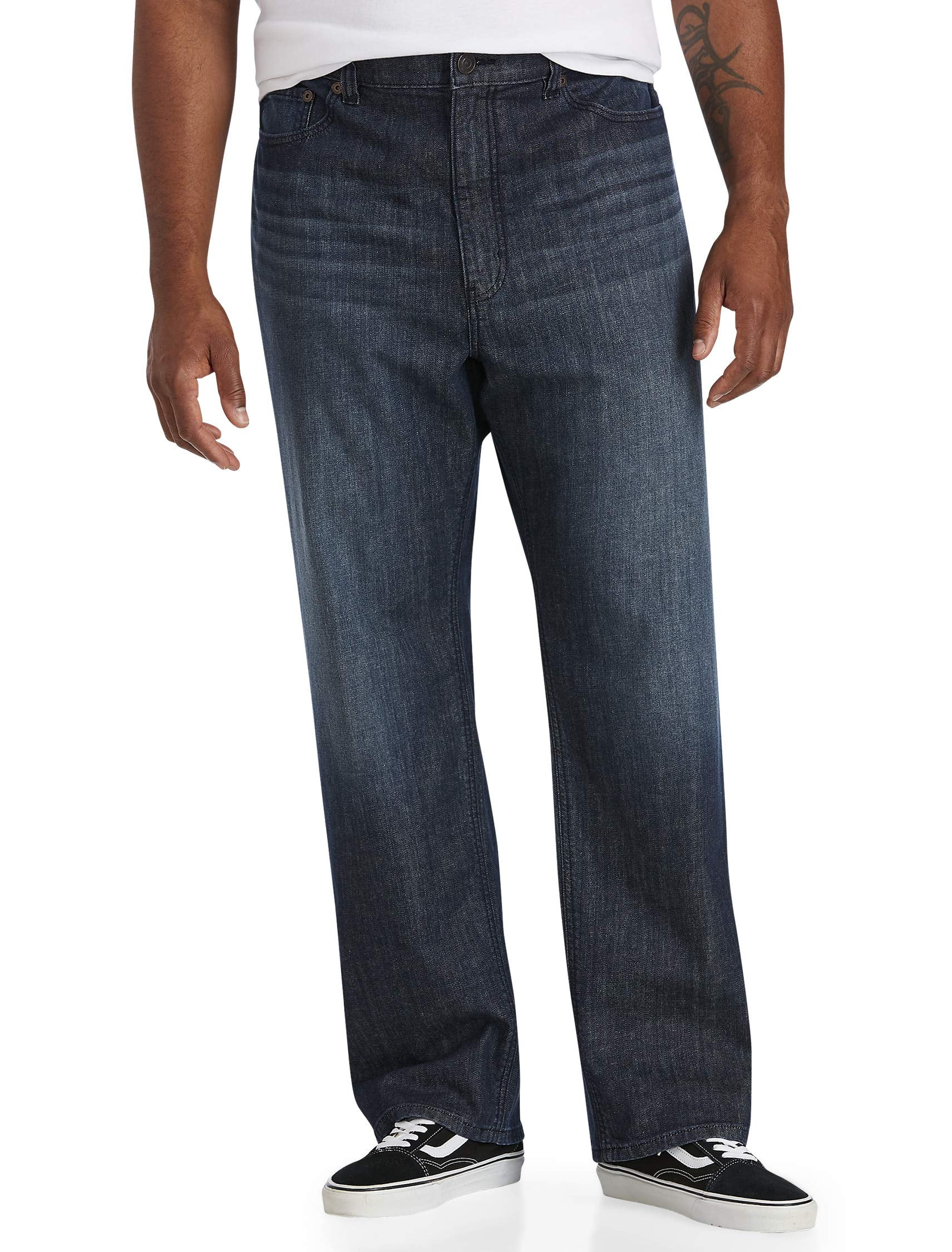 True Nation by DXL Men's Big and Tall Loose-Fit Stretch Dark Wash Jeans ...