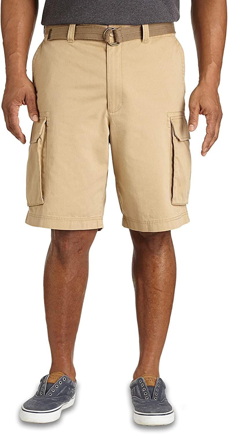 True Nation by DXL Men's Big & Tall Cargo Shorts, Khaki, 52 Waist ...