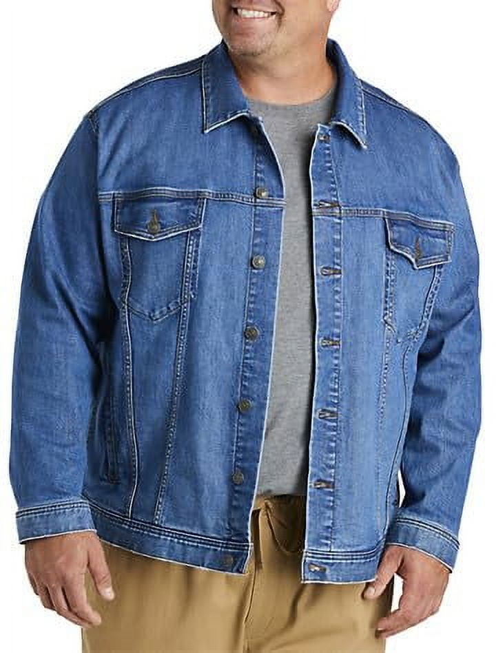 True Nation by DXL Men's Big and Tall Vintage Indigo Jean Jacket ...