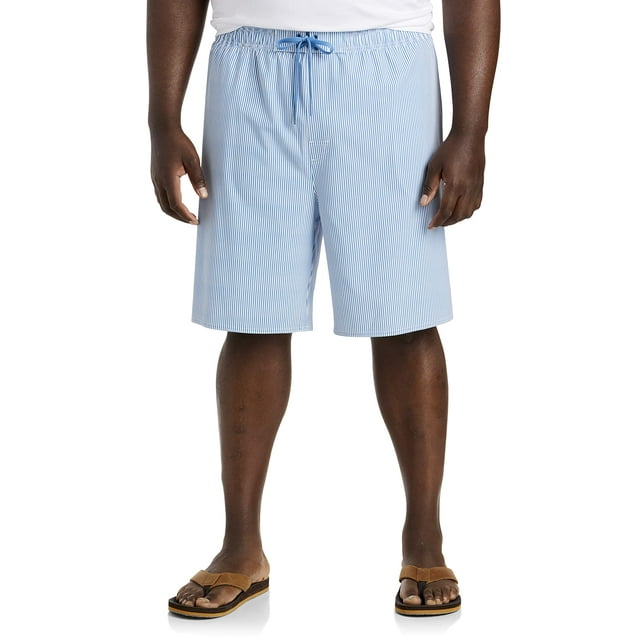 True Nation by DXL Men's Big and Tall Seersucker Hybrid Swim Trunks ...
