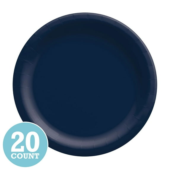 Luncheon Paper Plates-True Navy-20pk- 8 1/2" - Walmart.com