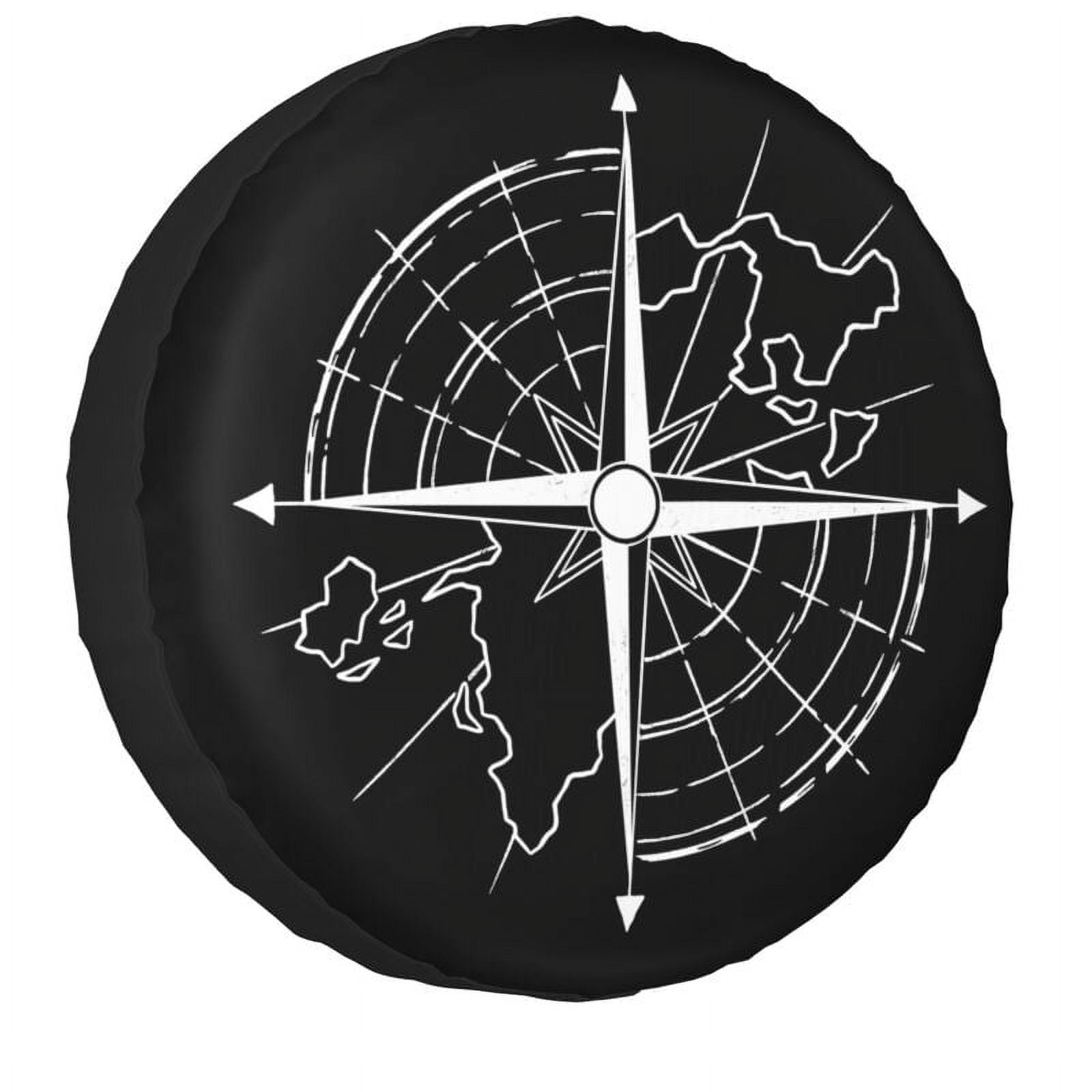 True North Compass Nautical Spare Wheel Cover Fit 4x4 Trailer Sailing ...
