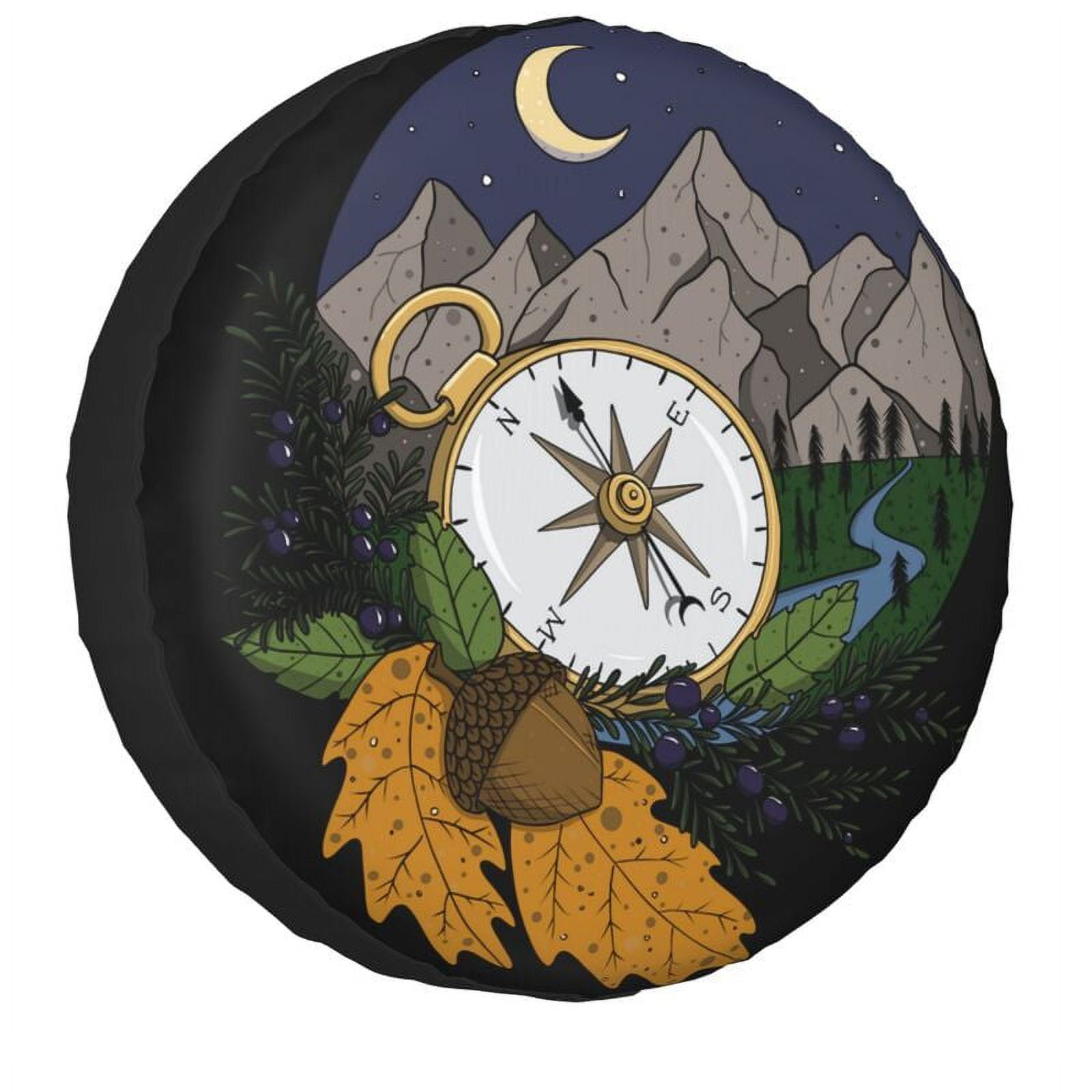 True North Compass Nautical Spare Wheel Cover Fit 4x4 Trailer Sailing ...