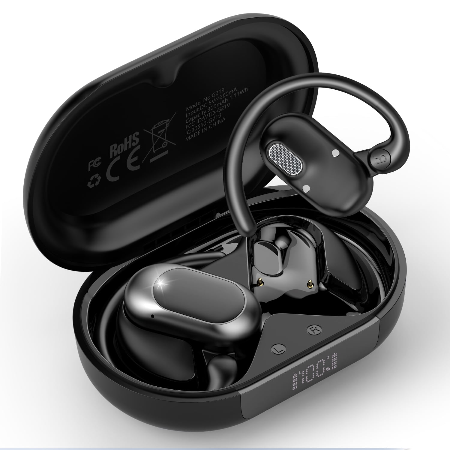 True Open Ear Headphones, OWS Hanging Earphones Wireless Earbuds with ...