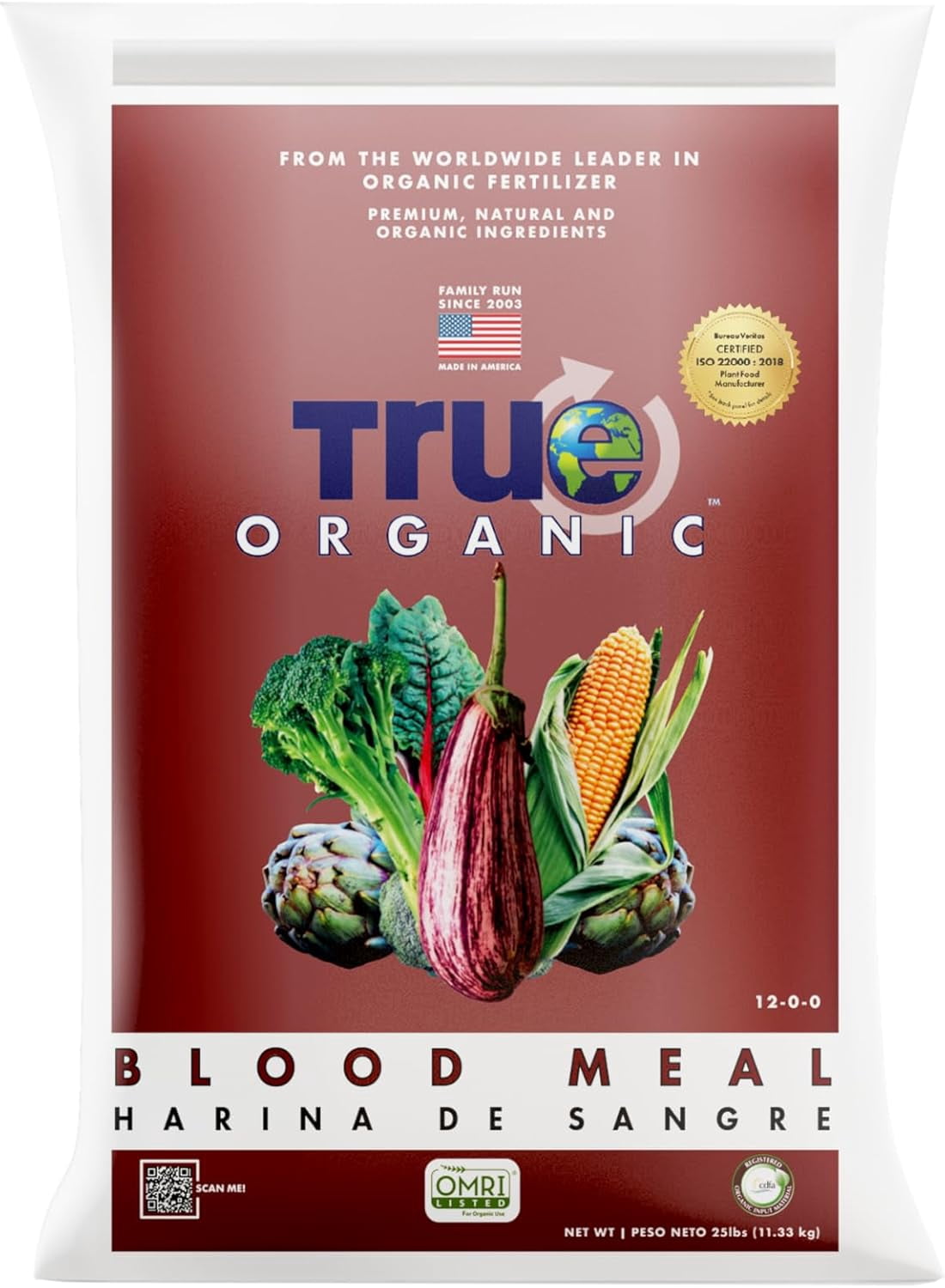 True Organic Blood Meal – High-Nitrogen Organic Fertilizer for Rapid ...