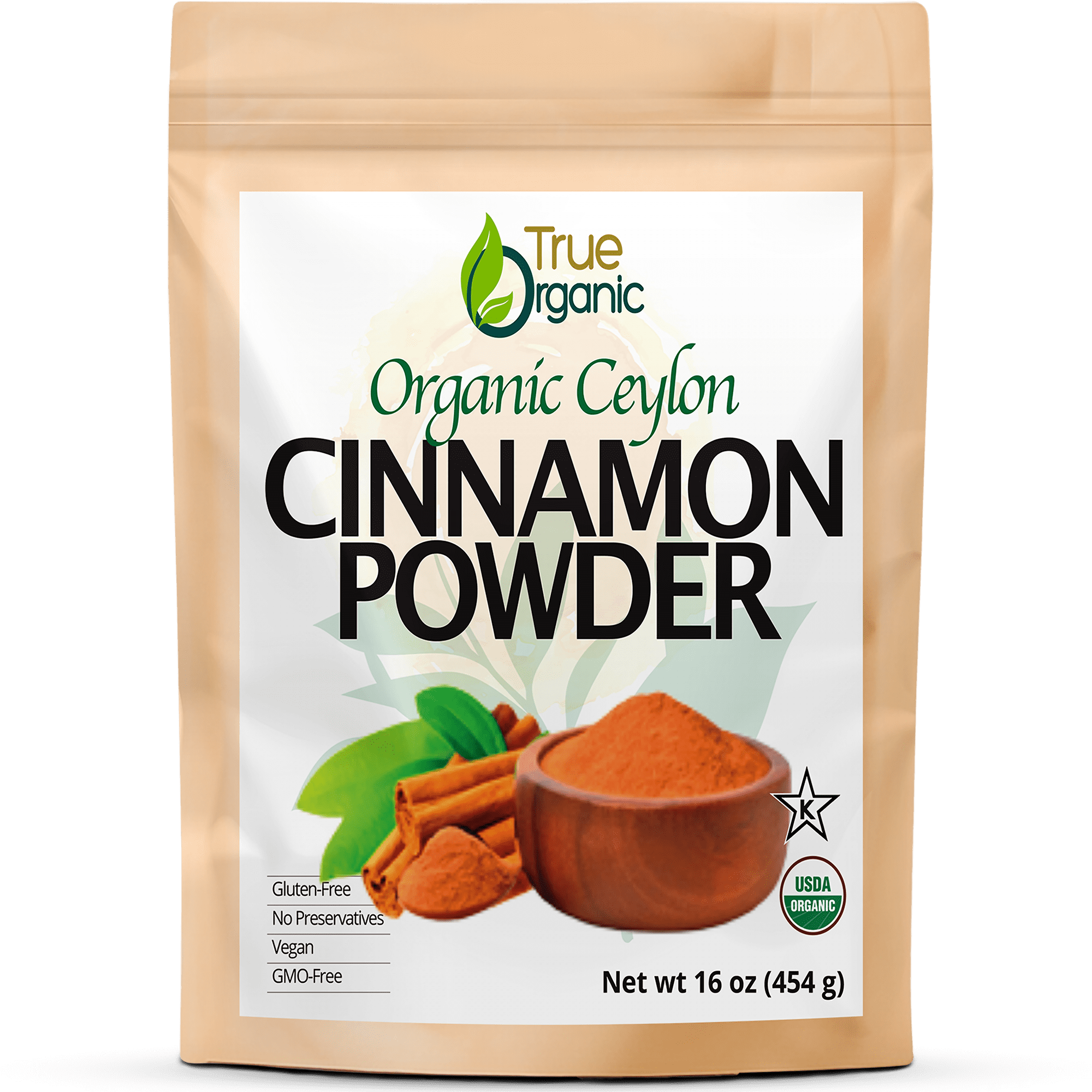 True Organic Ceylon Cinnamon Powder 16 oz USDA Organic Kosher Ground ...