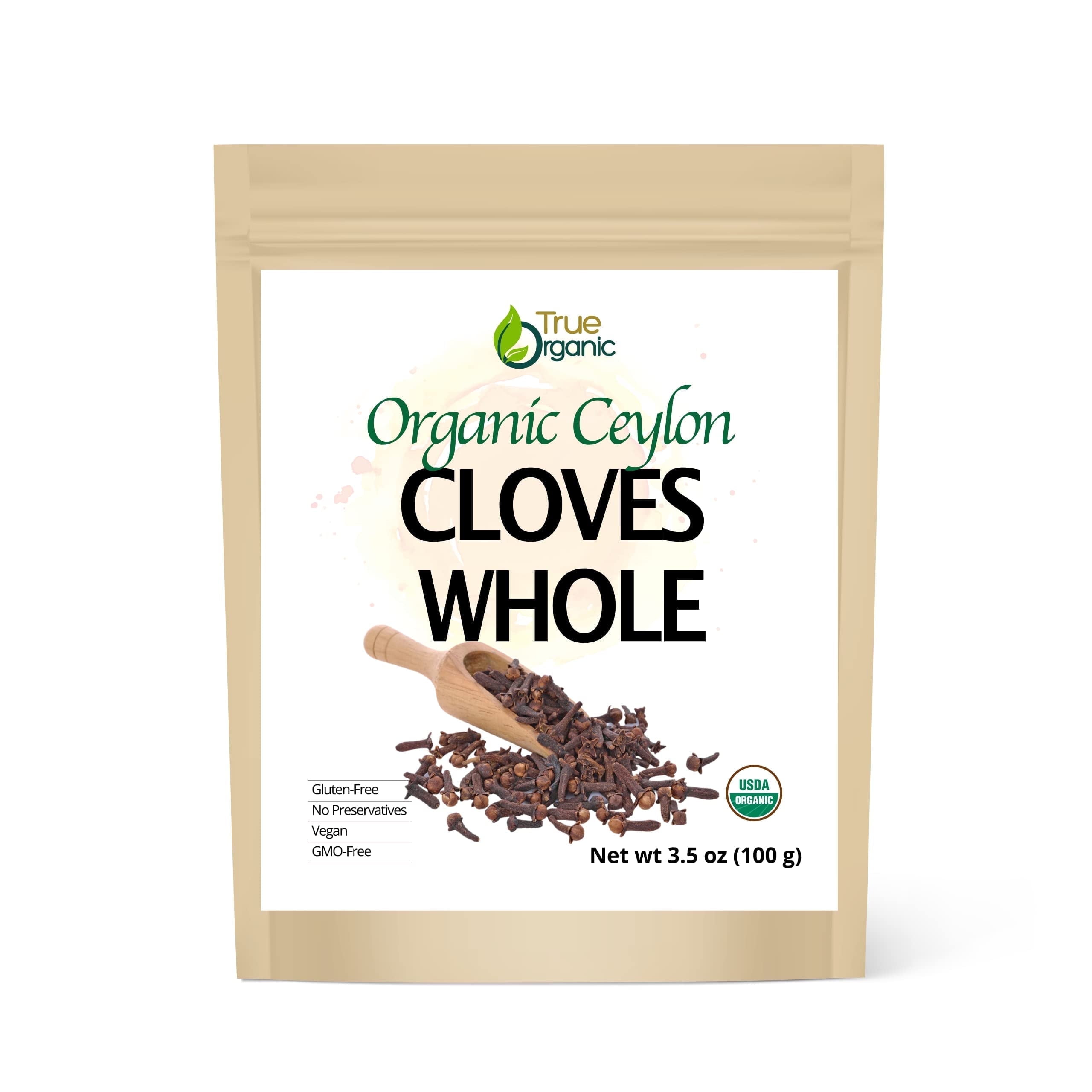 True Organic Ceylon Clove Whole, 3.5 oz, USDA Organic & Kosher ...