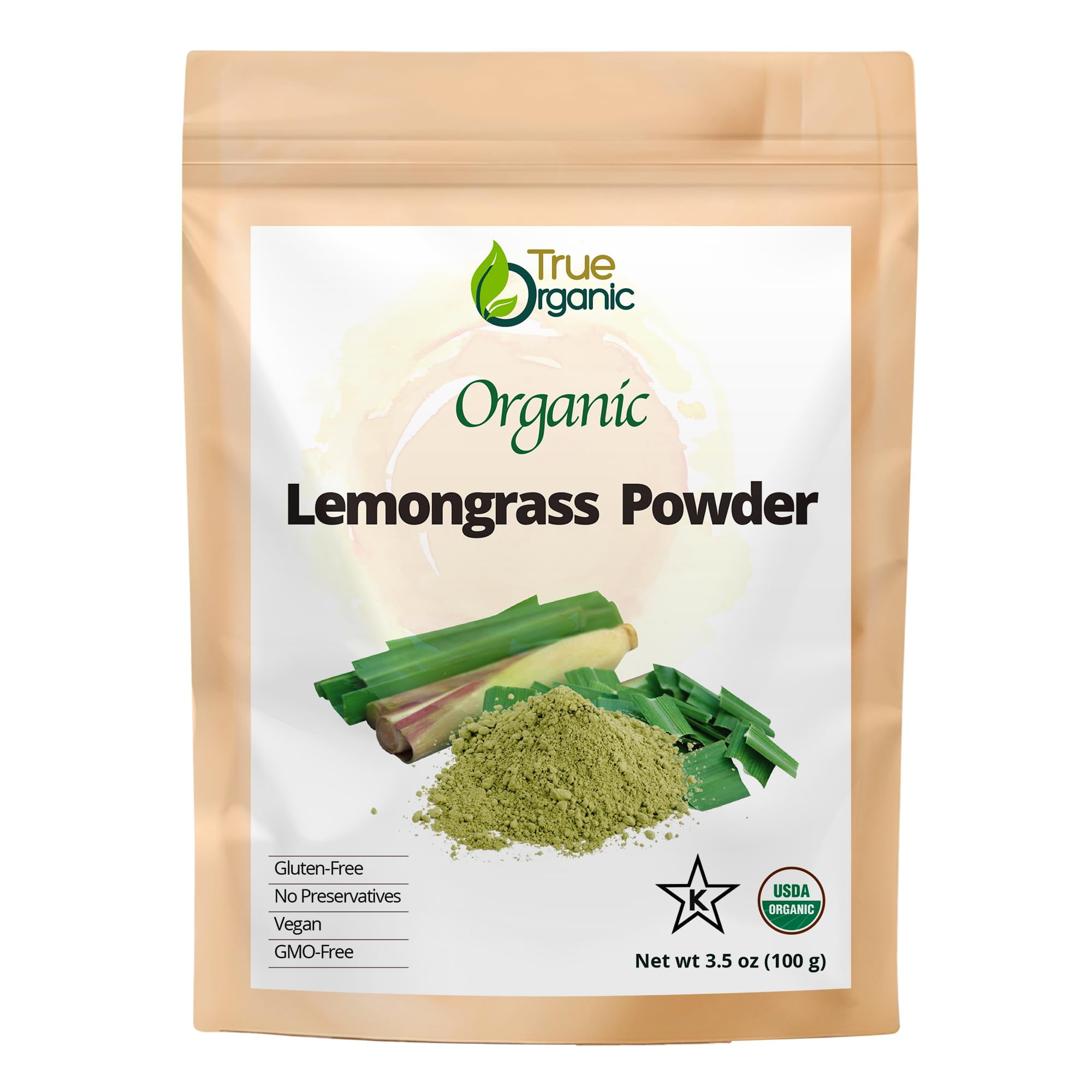 True Organic Lemon Grass BDF32 Powder 3.5 oz, Certified Organic USDA ...