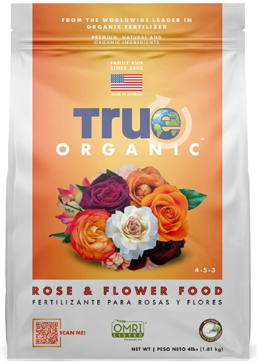 True Organic 4 Lb. 4-5-3 Rose & Flower Dry Plant Food R0013 - Walmart.com