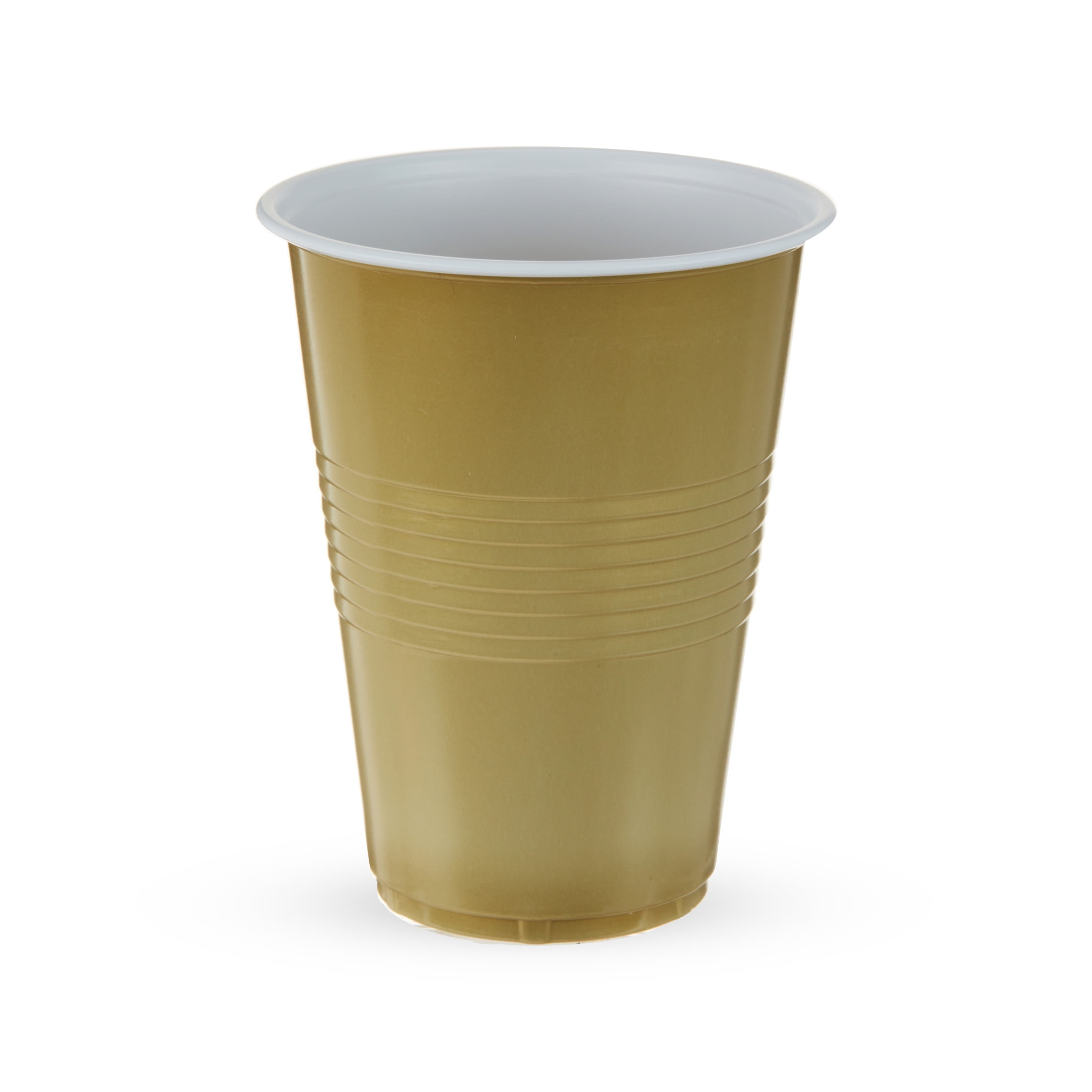 True Party 16 oz Plastic Cups in Gold - Set of 24 Durable Disposable ...