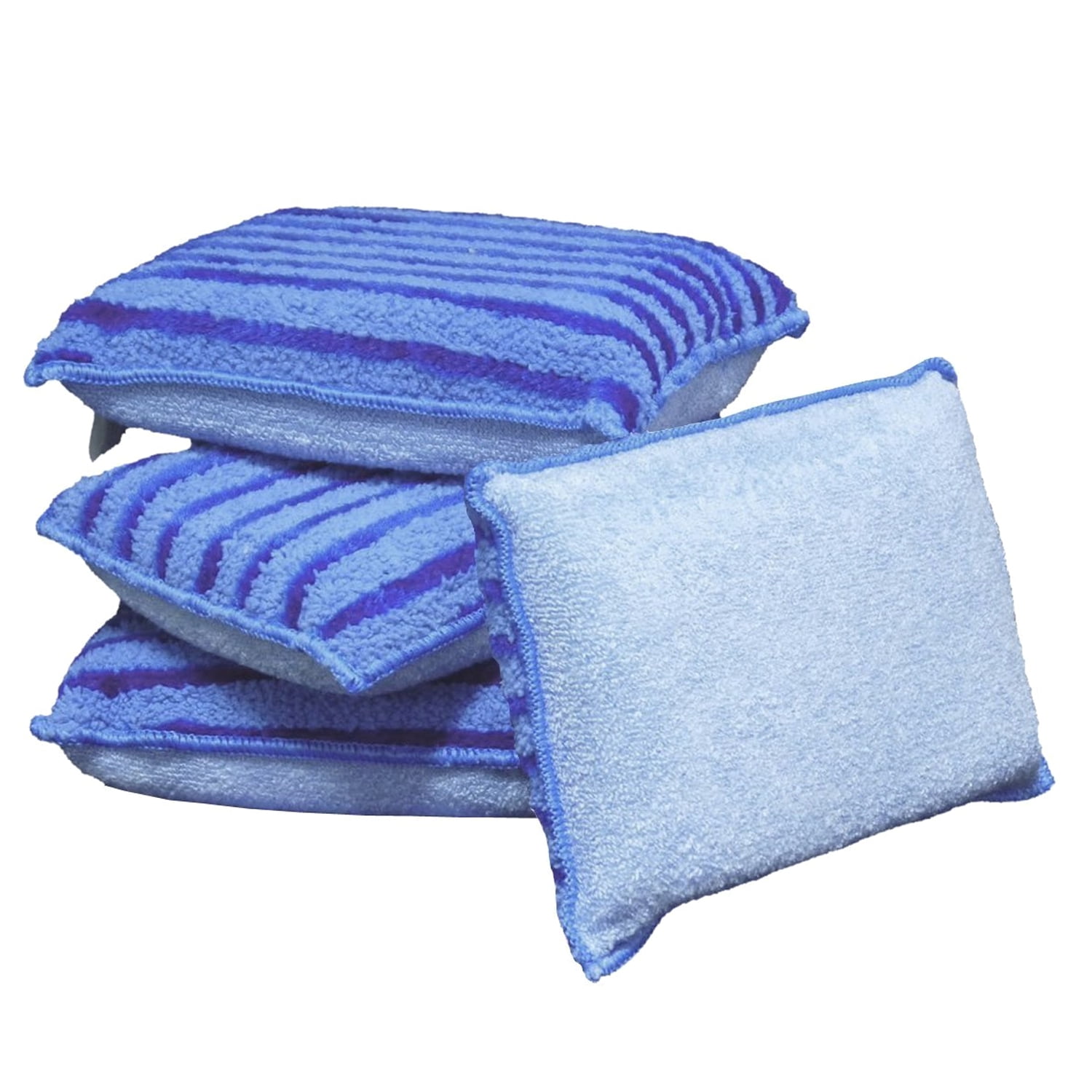 True Power - Magic Microfiber Sponges - with Scrubbing Strips Cleaning ...